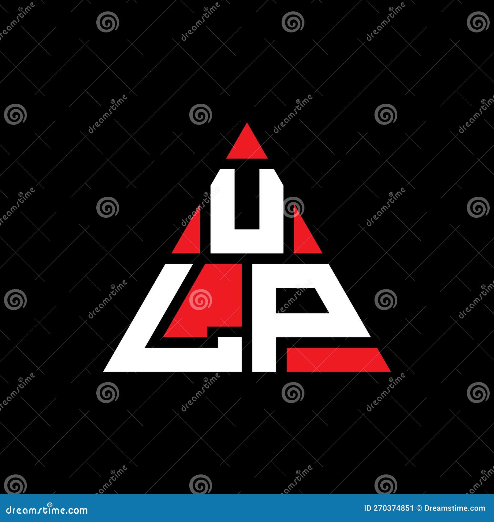 ULP Triangle Letter Logo Design with Triangle Shape. ULP Triangle Logo ...
