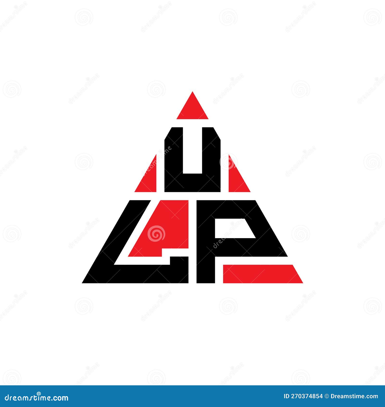 ULP Triangle Letter Logo Design with Triangle Shape. ULP Triangle Logo ...