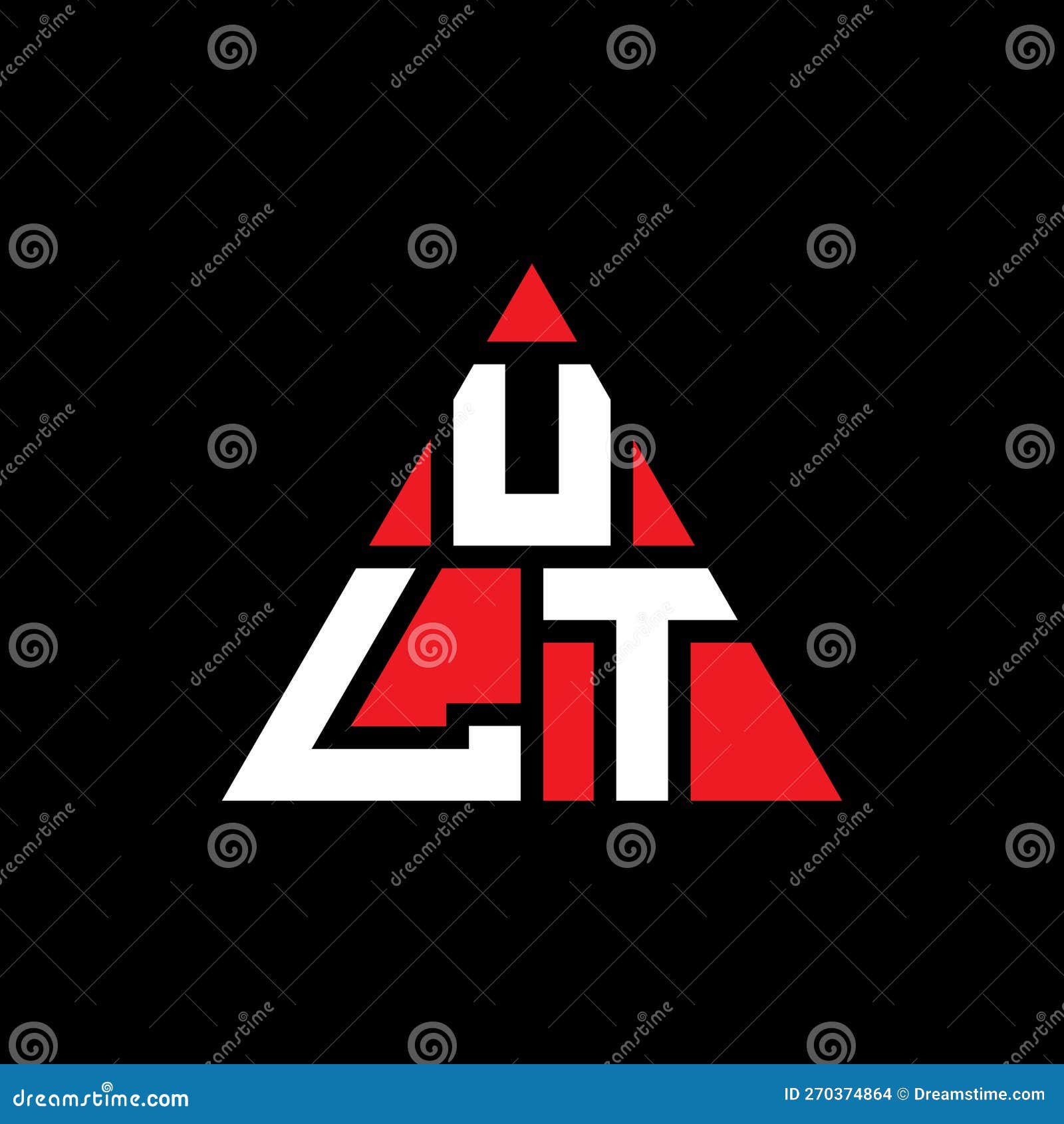 ULT Triangle Letter Logo Design with Triangle Shape. ULT Triangle Logo ...