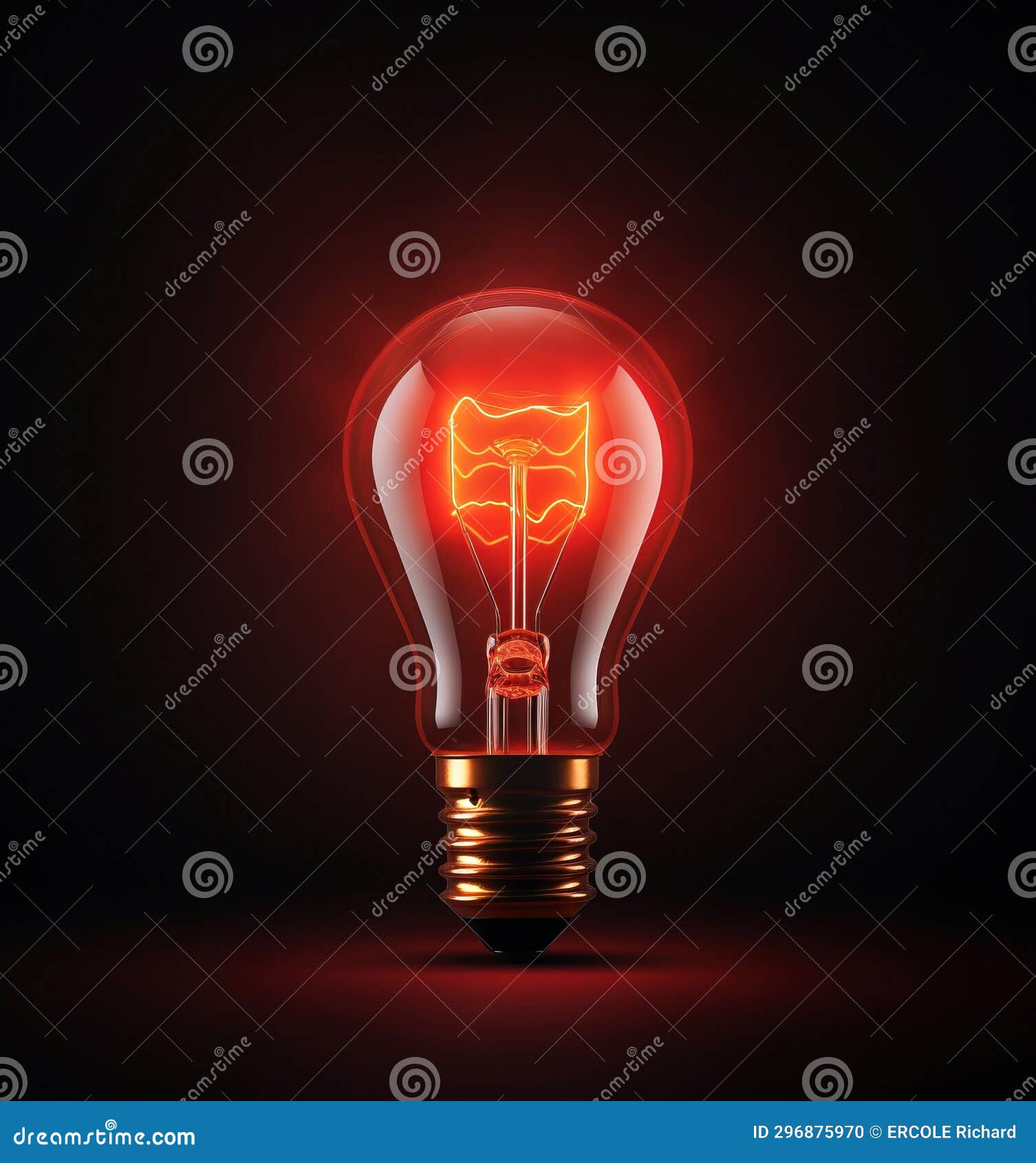 Light Up Your Life: Introducing the Glowing Red Light Bulb Stock Photo ...