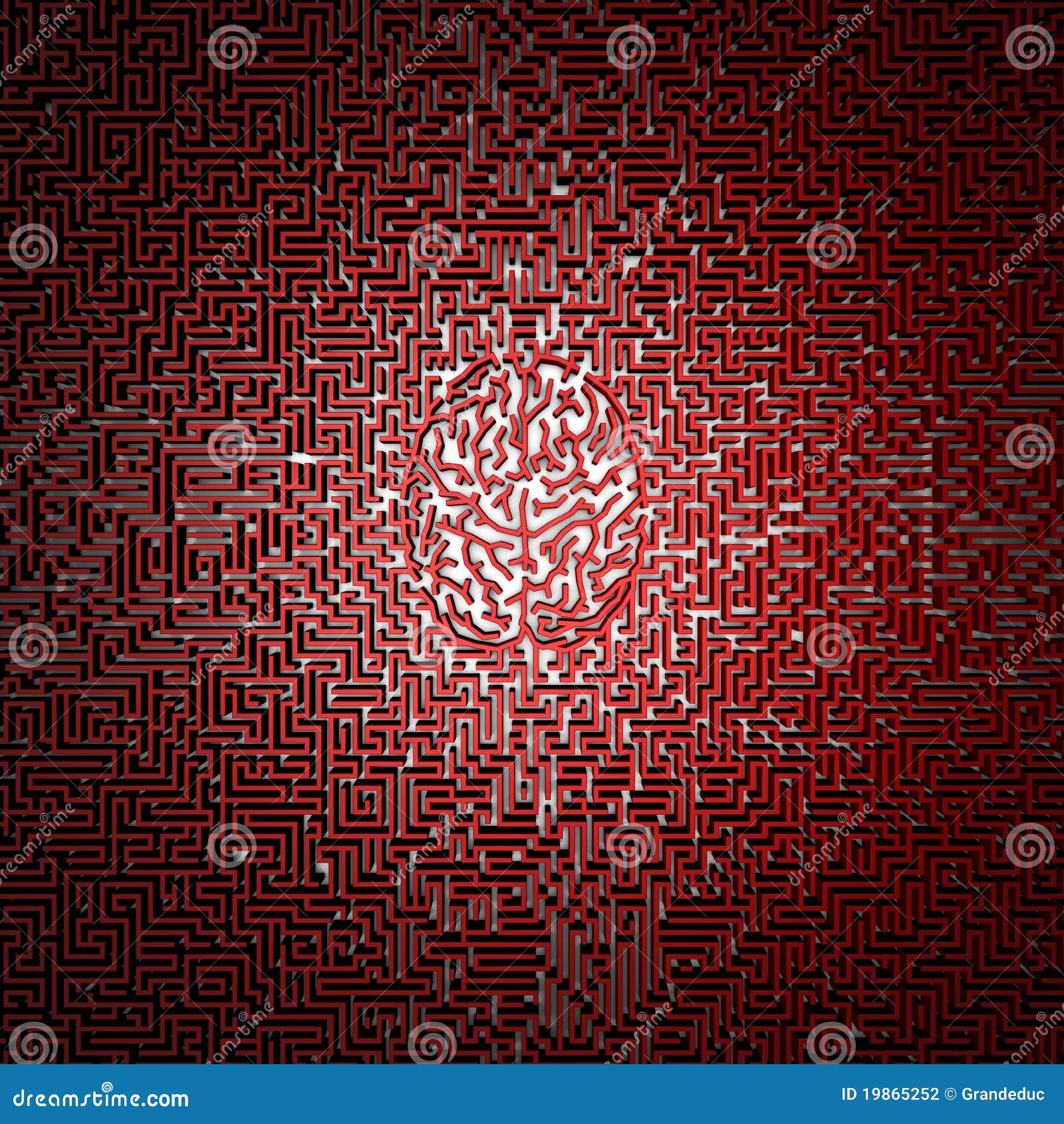 Ultimate brain maze stock illustration. Illustration of genius - 19865252