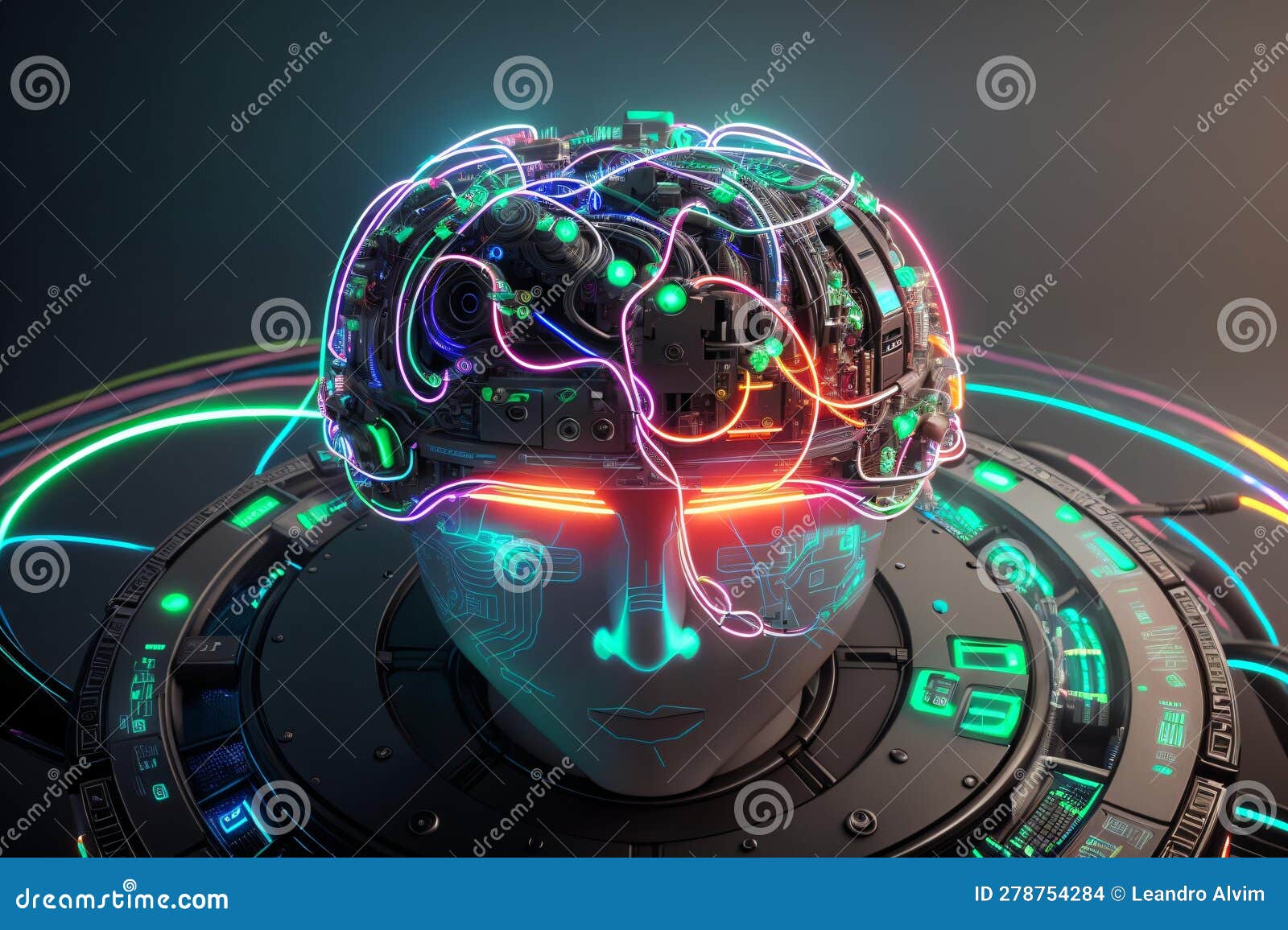 The Ultimate Computer Brain a Futuristic Masterpiece.AI Generated Stock ...