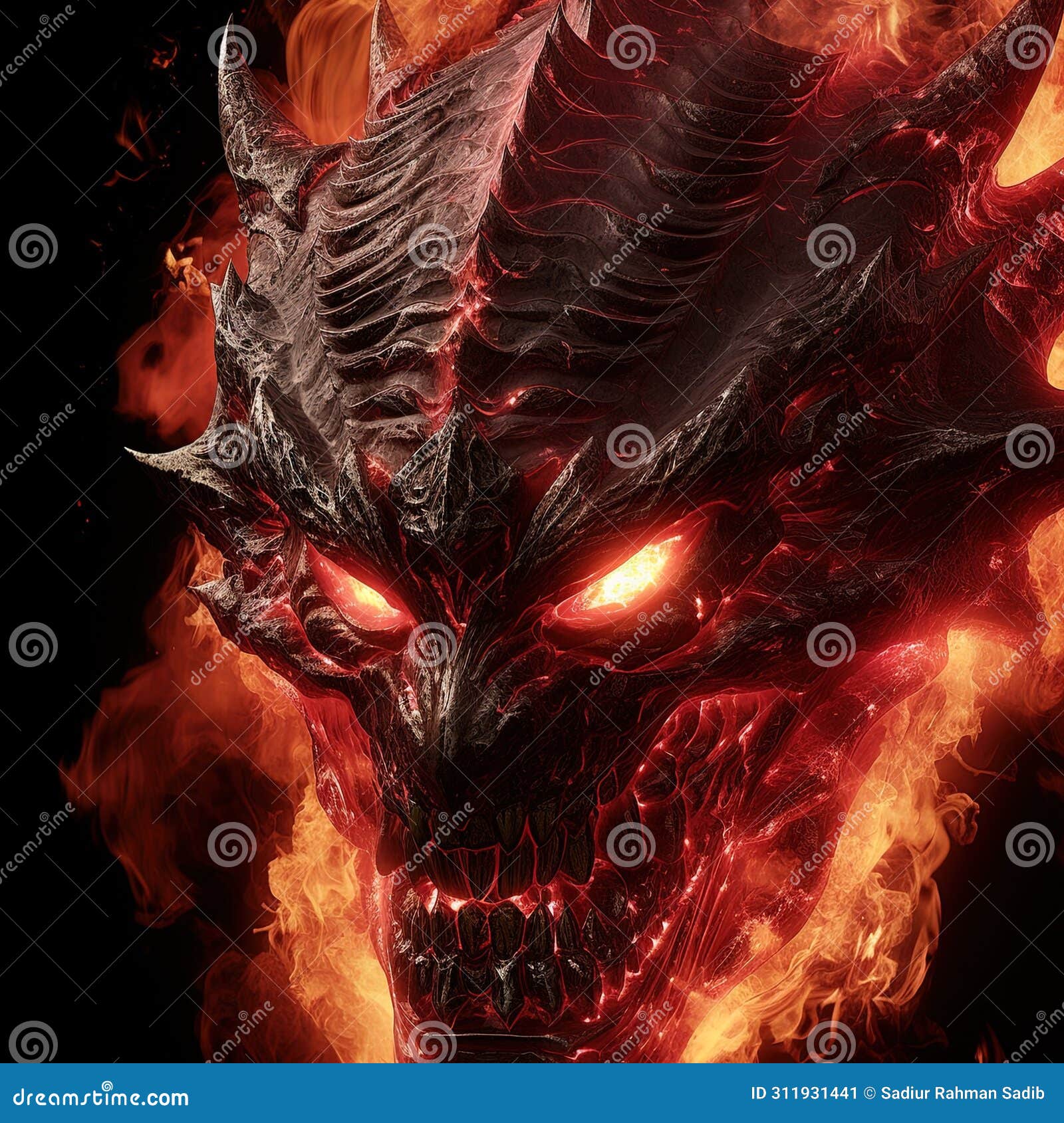 Ultimate Demon warrior. stock illustration. Illustration of poster ...
