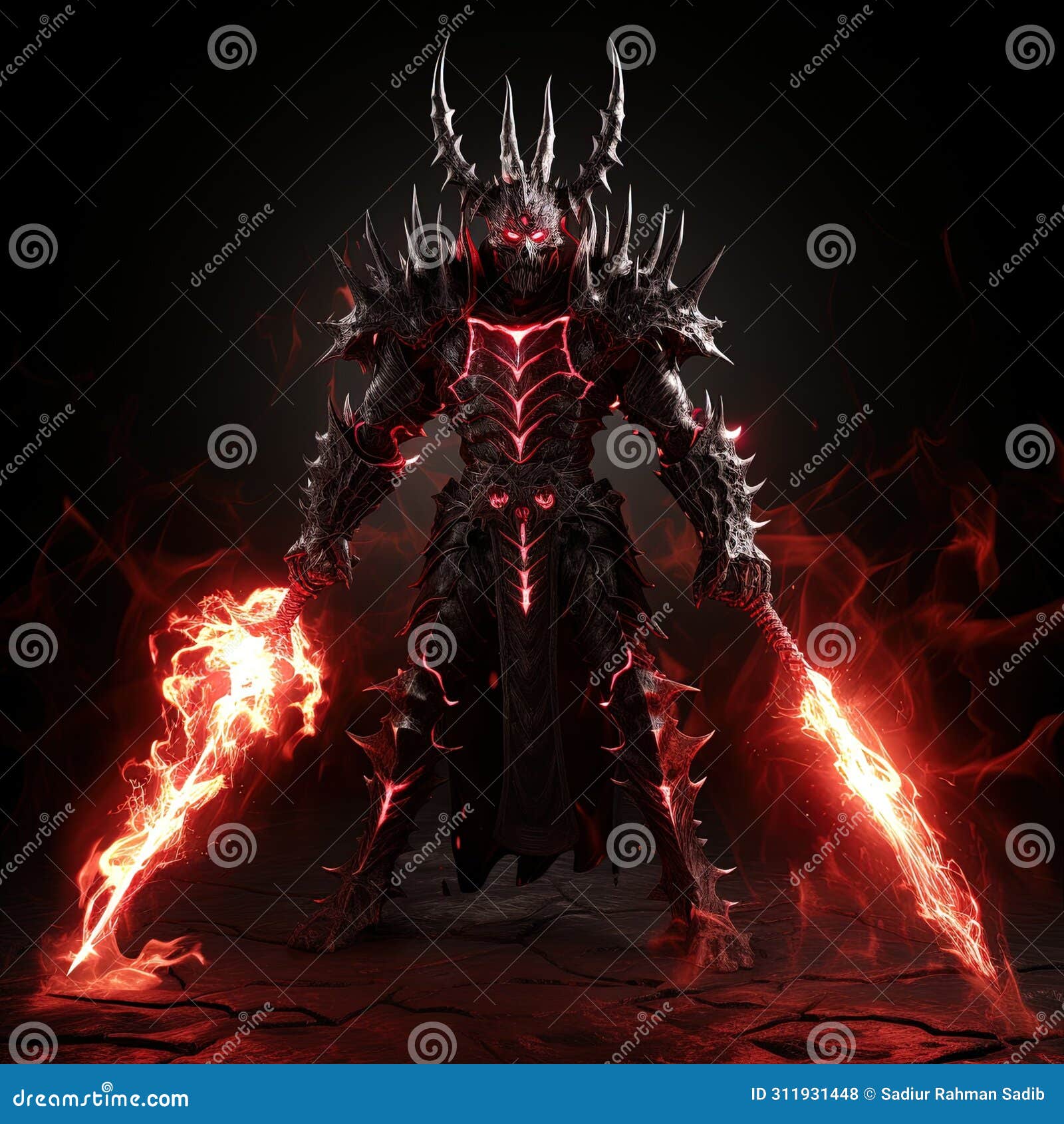 The Demon Warrior Depicted In This Piece Of Art Is Dreaded For Their ...