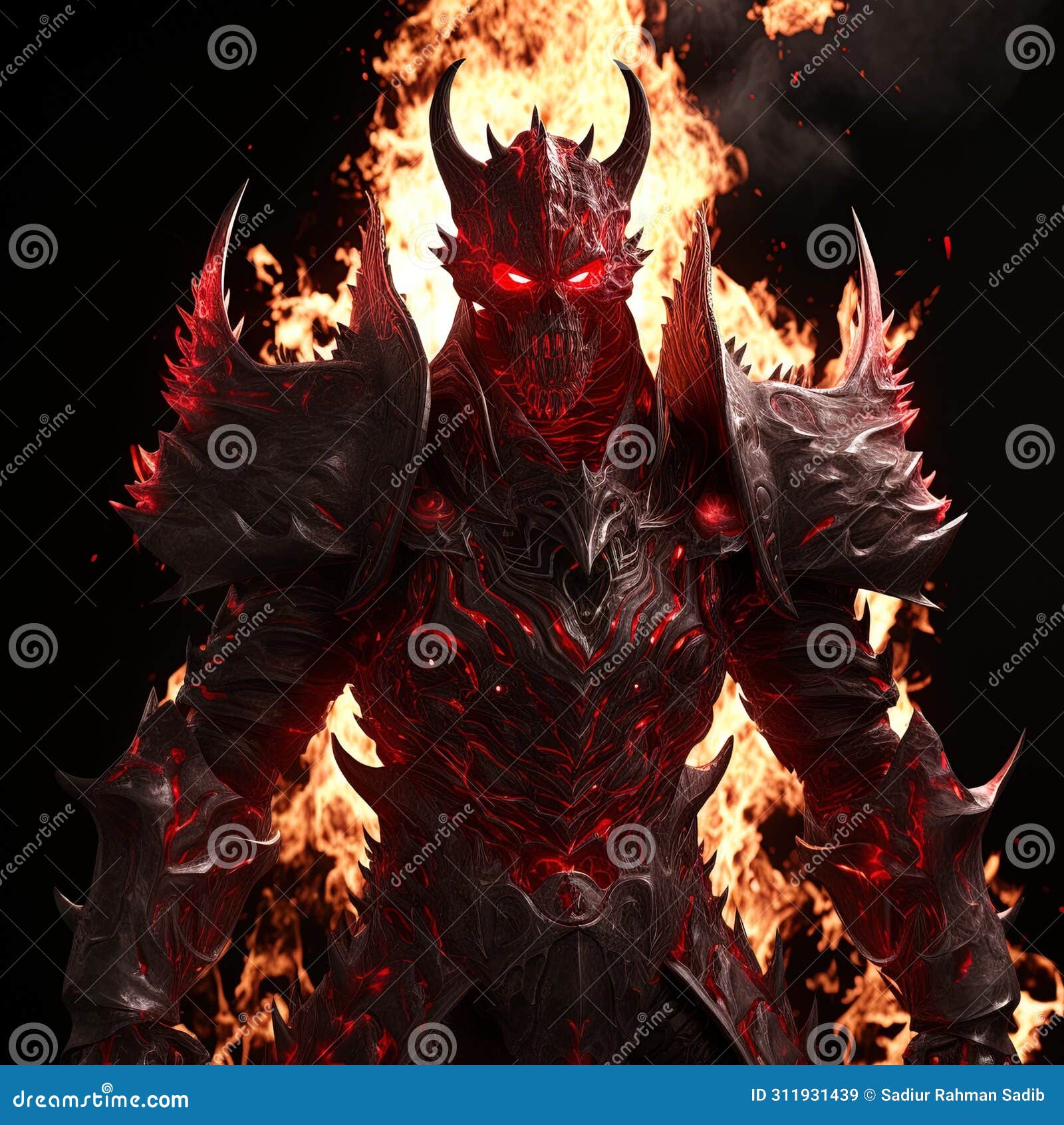 The Demon Warrior Depicted In This Piece Of Art Is Dreaded For Their ...