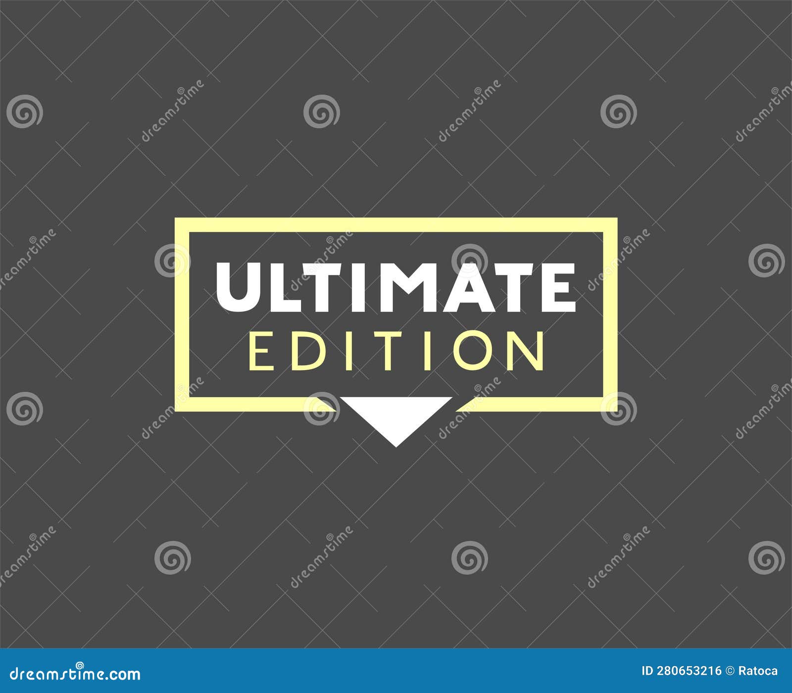 Ultimate edition symbol stock vector. Illustration of detail - 280653216