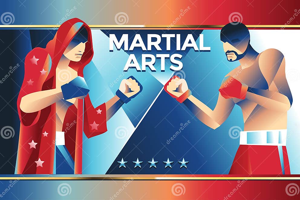 Battle of Two Fighters on Martial Arts Fighting or Ultimate Fighting ...