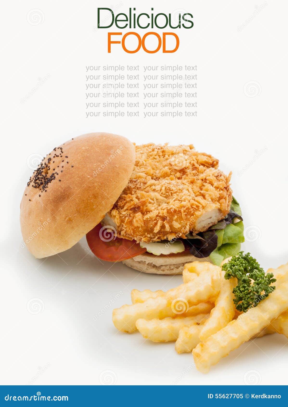 The Ultimate Homemade Fish Burger. Stock Image - Image of sandwich ...