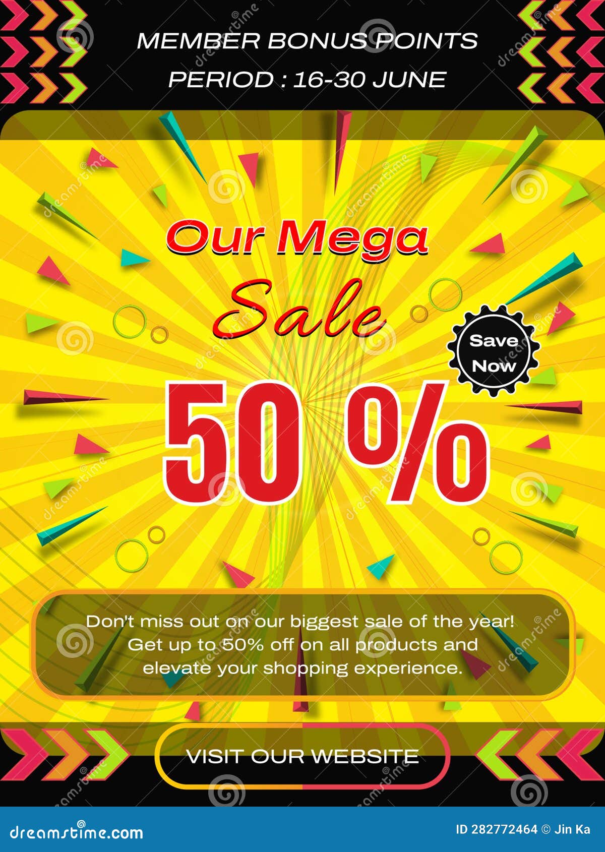 Ultimate Mega Sale Poster stock vector. Illustration of discount ...