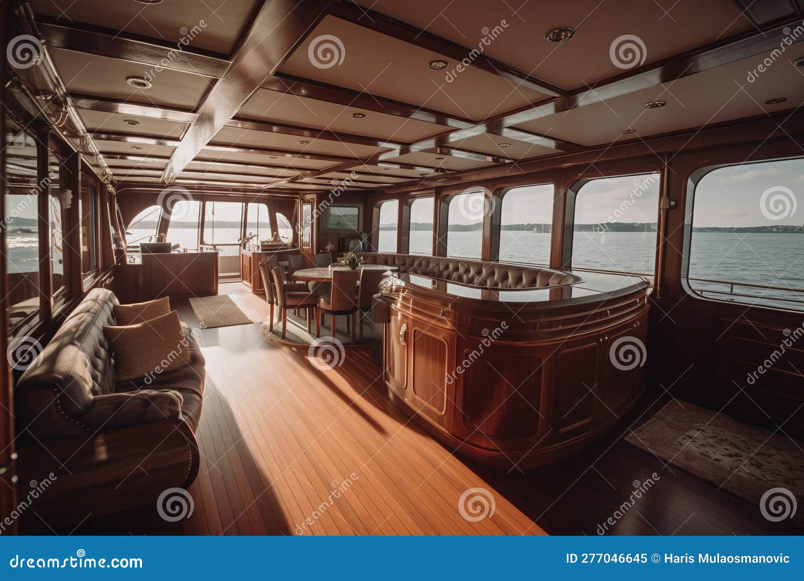 Ocean Getaways: a Panoramic View from a Luxury Yacht - Ai Generated ...