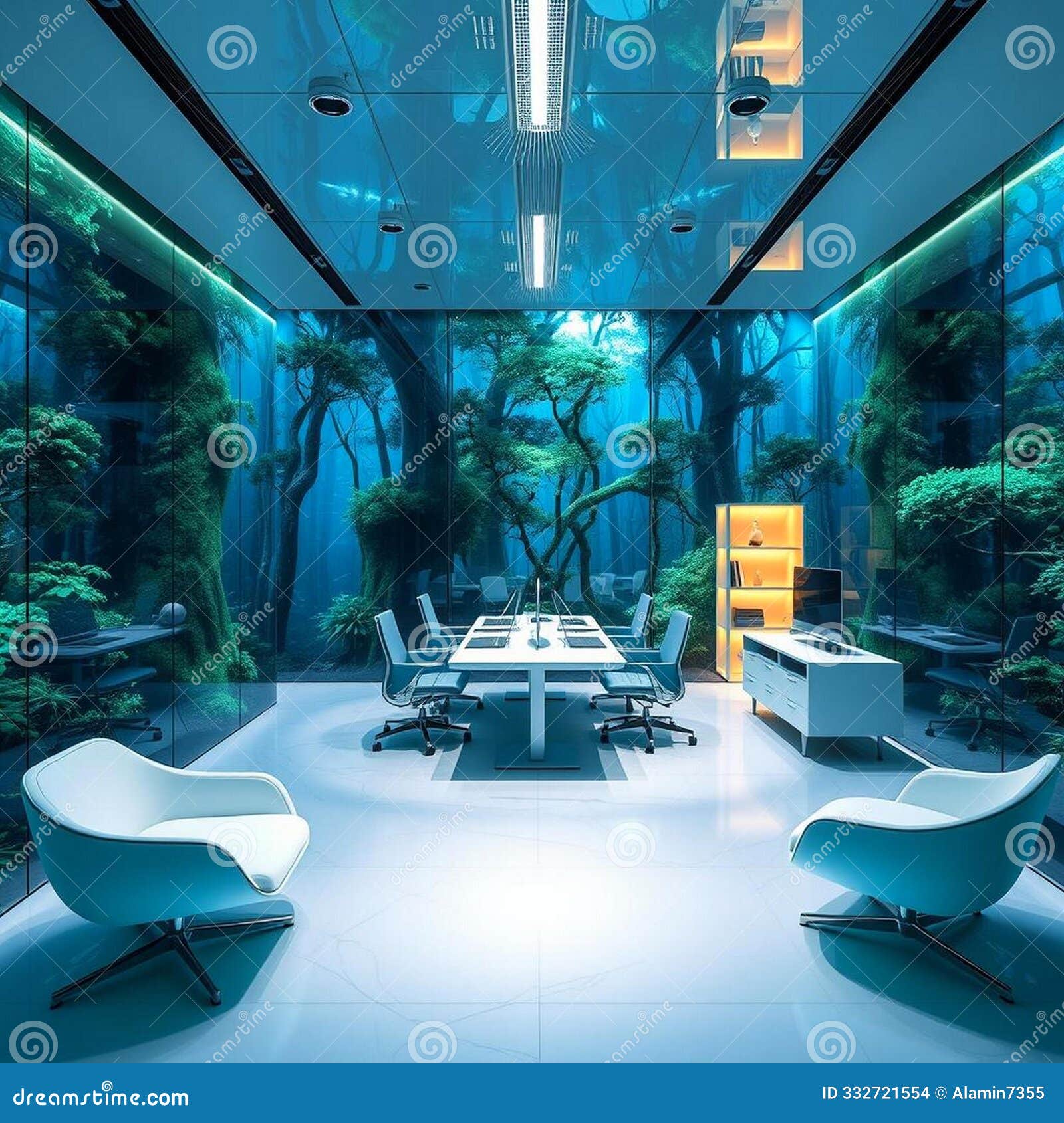 Ultimate Office Interior Showcase Stock Illustration - Illustration of ...