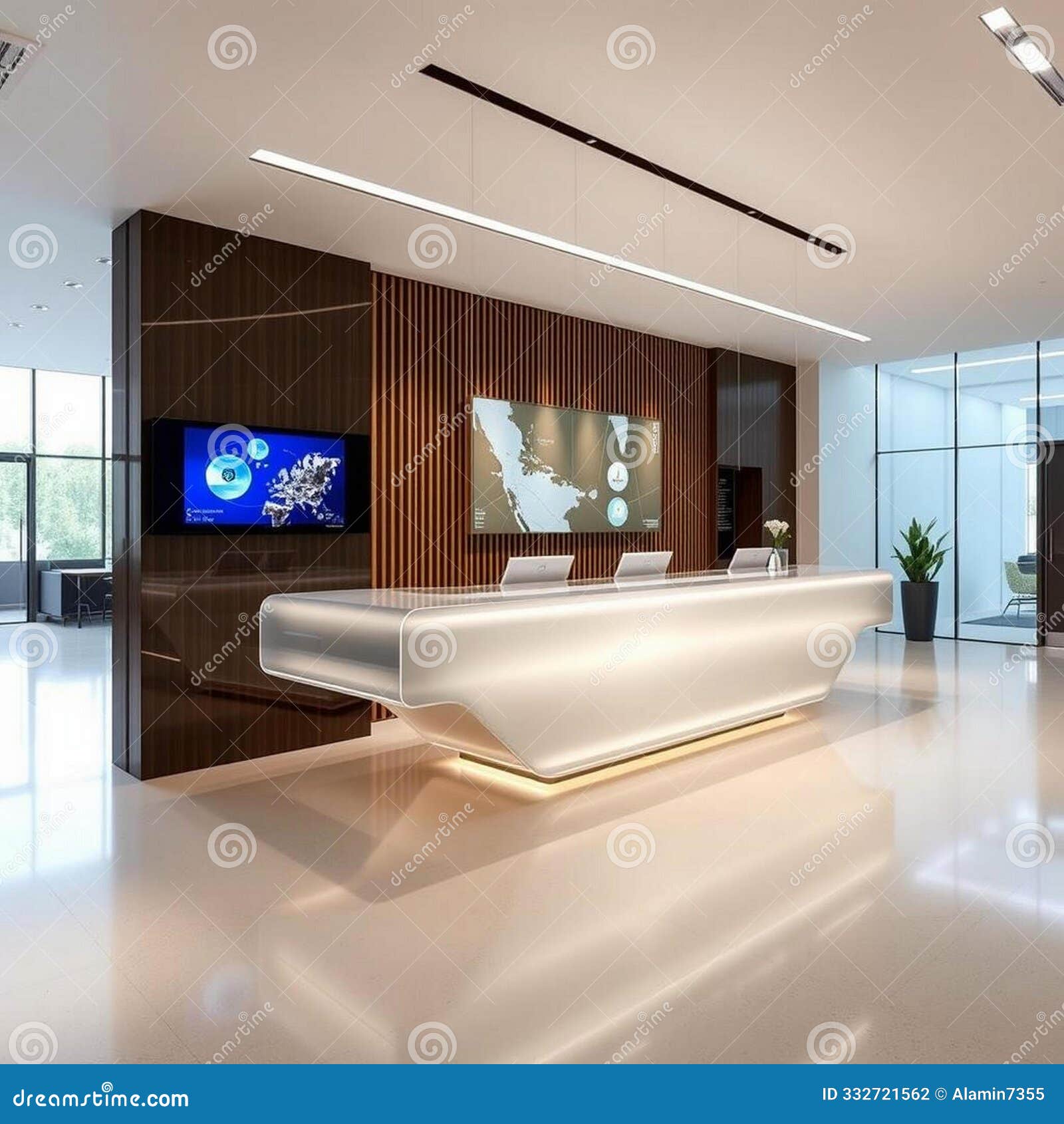 Ultimate Office Interior Showcase Stock Illustration - Illustration of ...