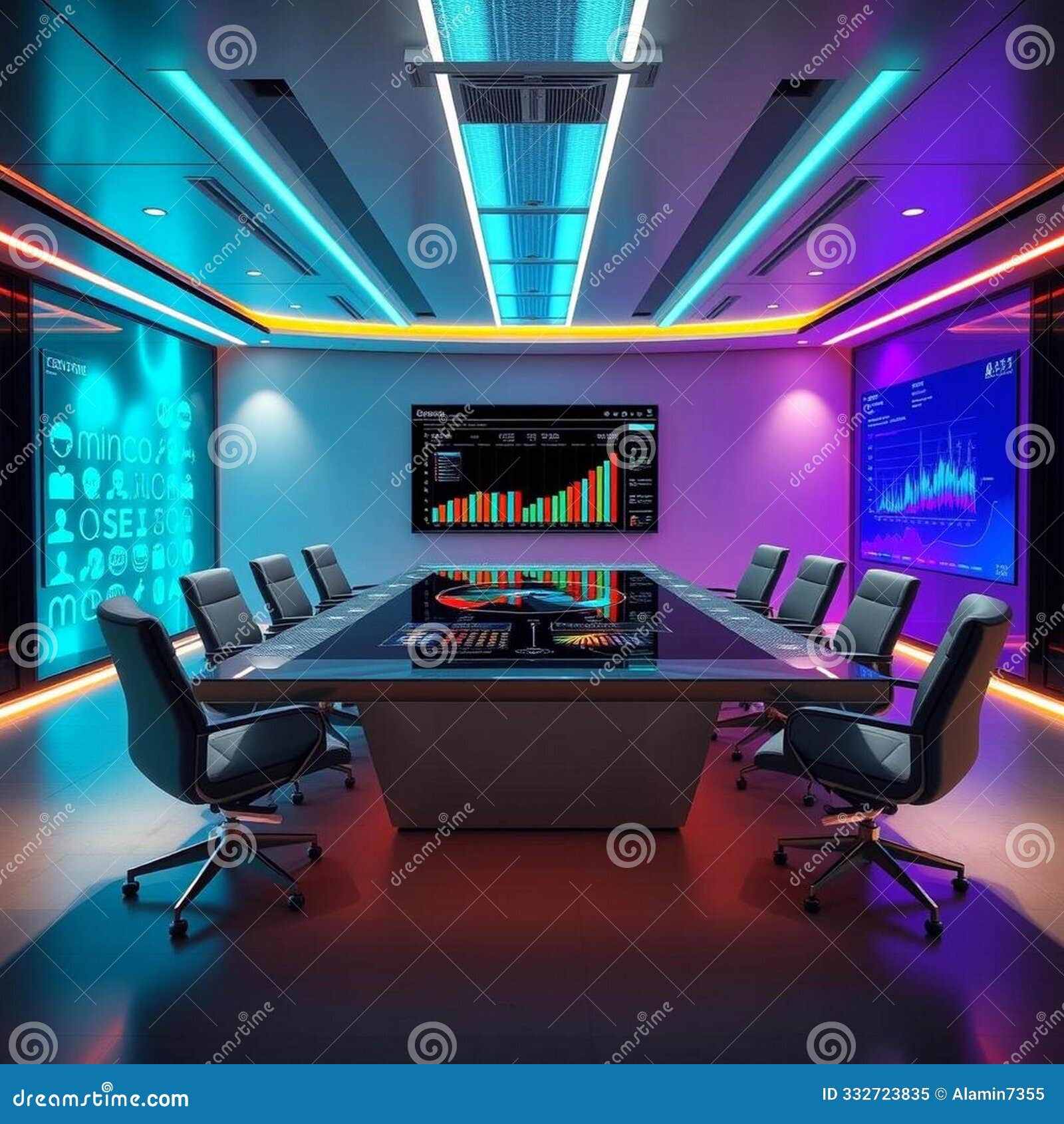 Ultimate Office Interior Showcase Stock Illustration - Illustration of ...