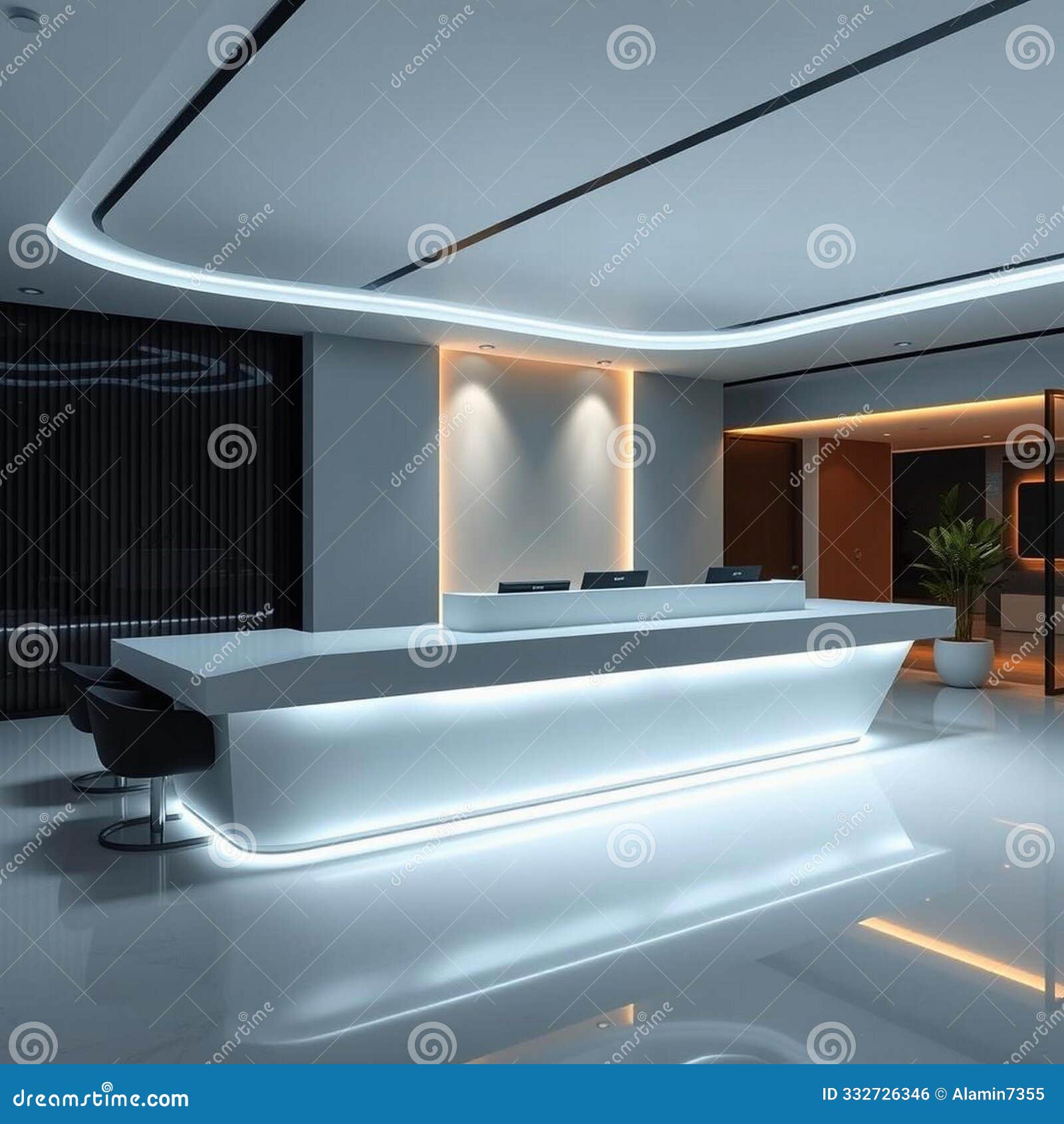 Ultimate Office Interior Showcase Stock Illustration - Illustration of ...