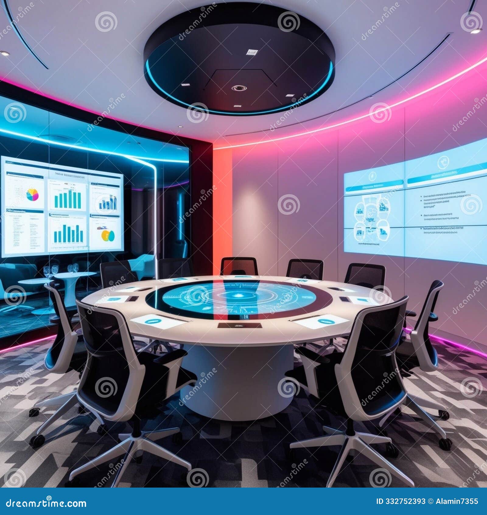 Ultimate Office Interior Showcase Stock Illustration - Illustration of ...