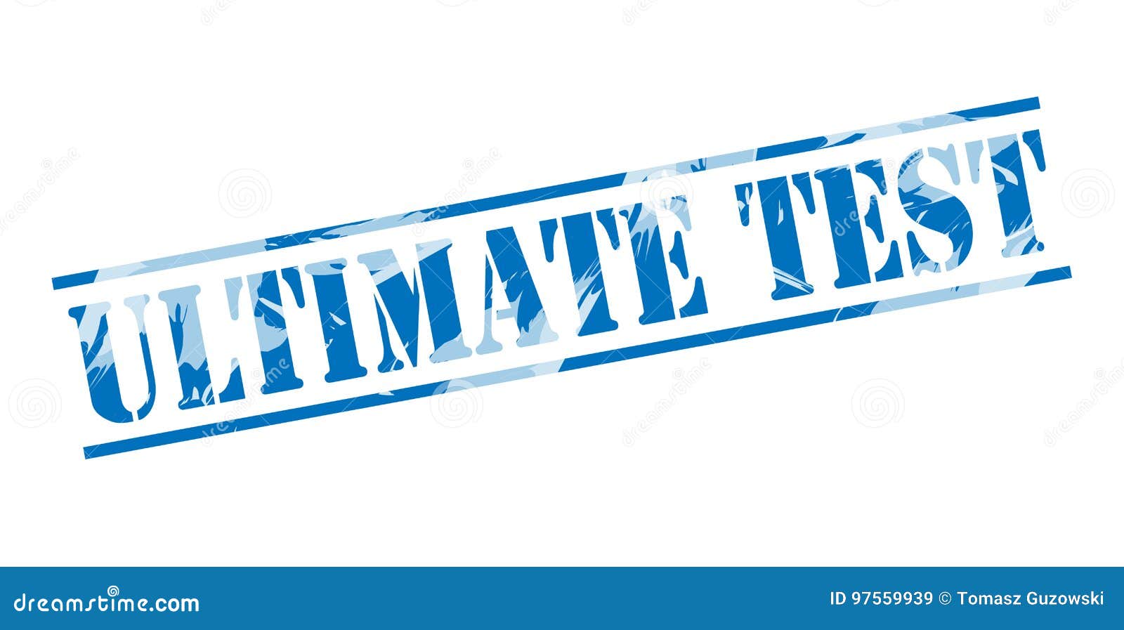 Ultimate test blue stamp stock illustration. Illustration of design ...