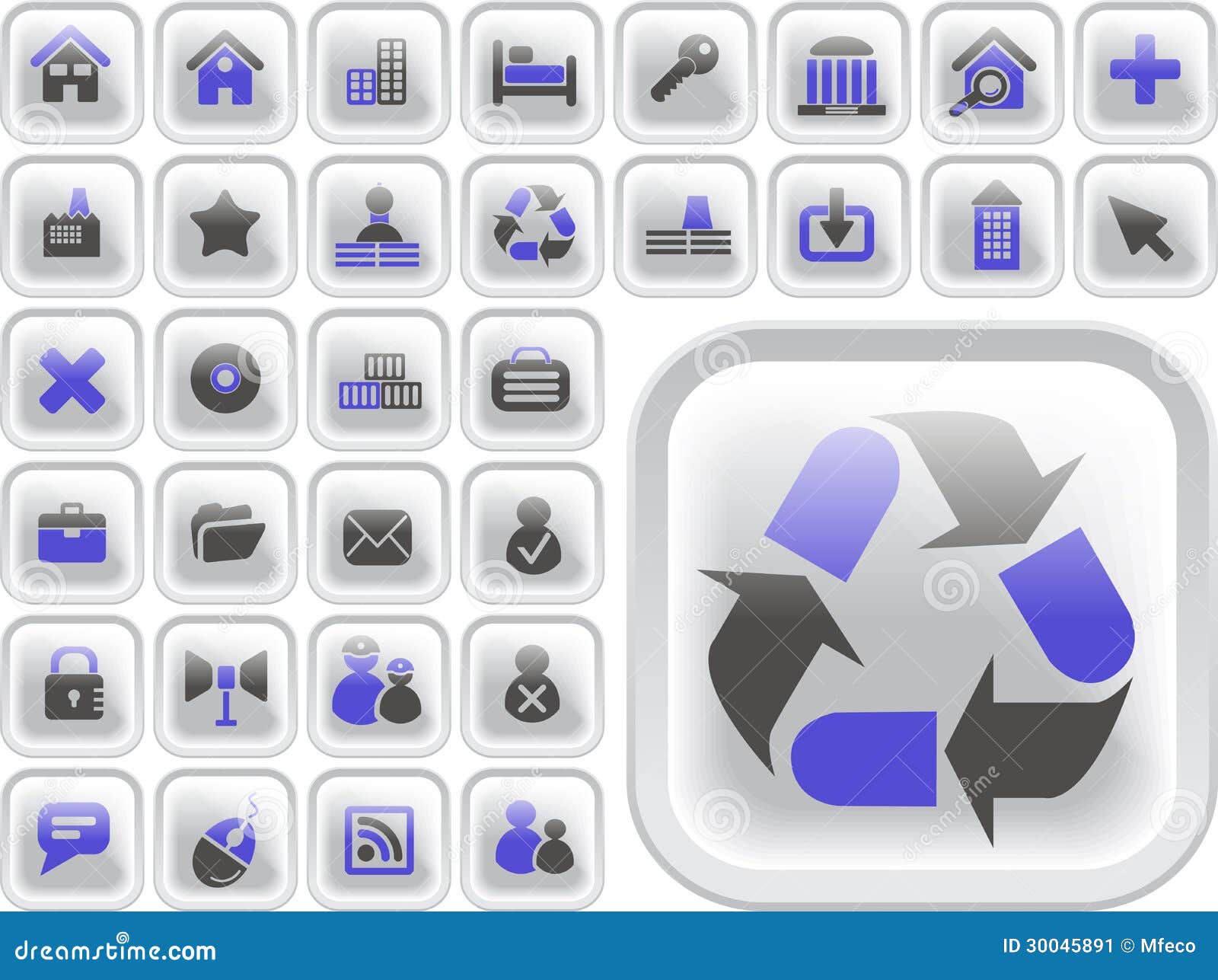 Ultimate Vector Icon or Button Pack Stock Vector - Illustration of ...