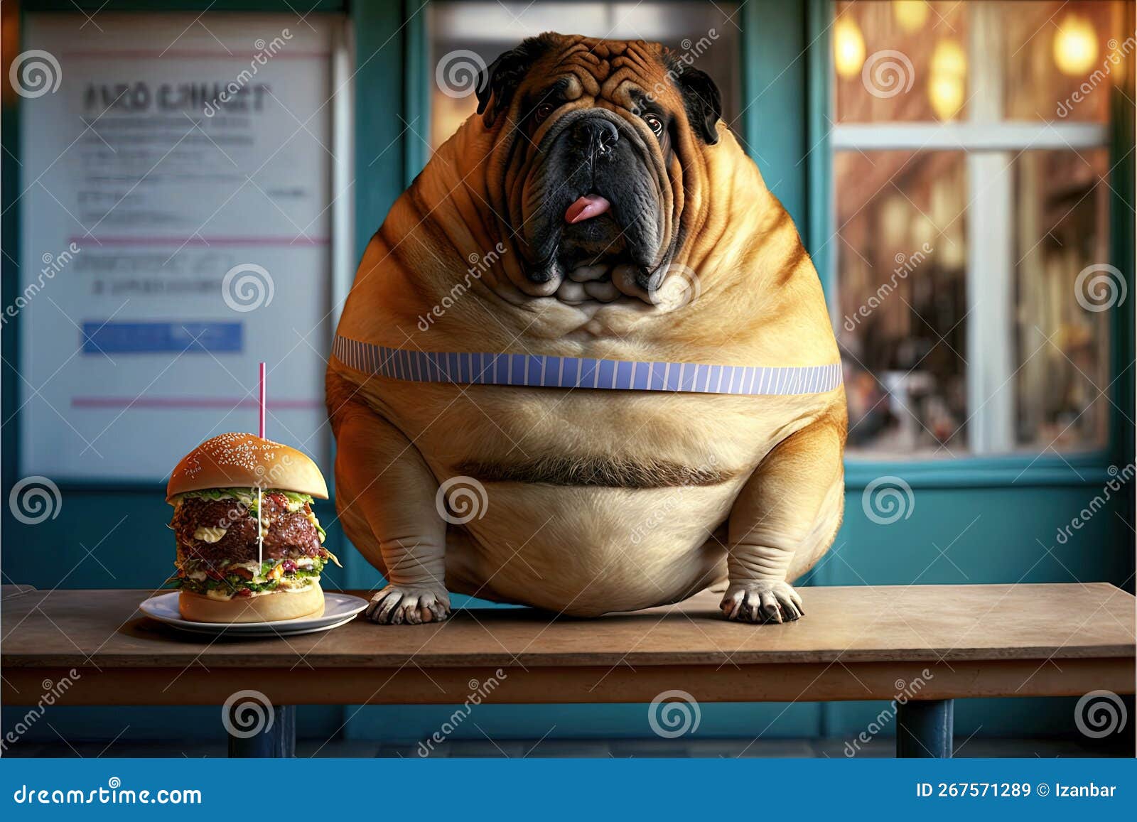 Ultra Fat Dog Illustration Generative Ai Stock Illustration ...