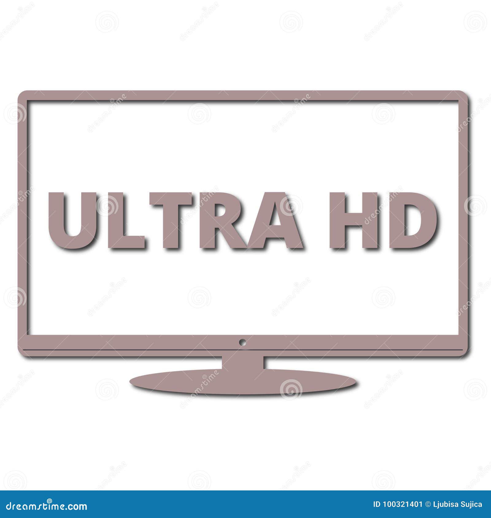 Ultra HD icon stock vector. Illustration of flatscreen - 100321401