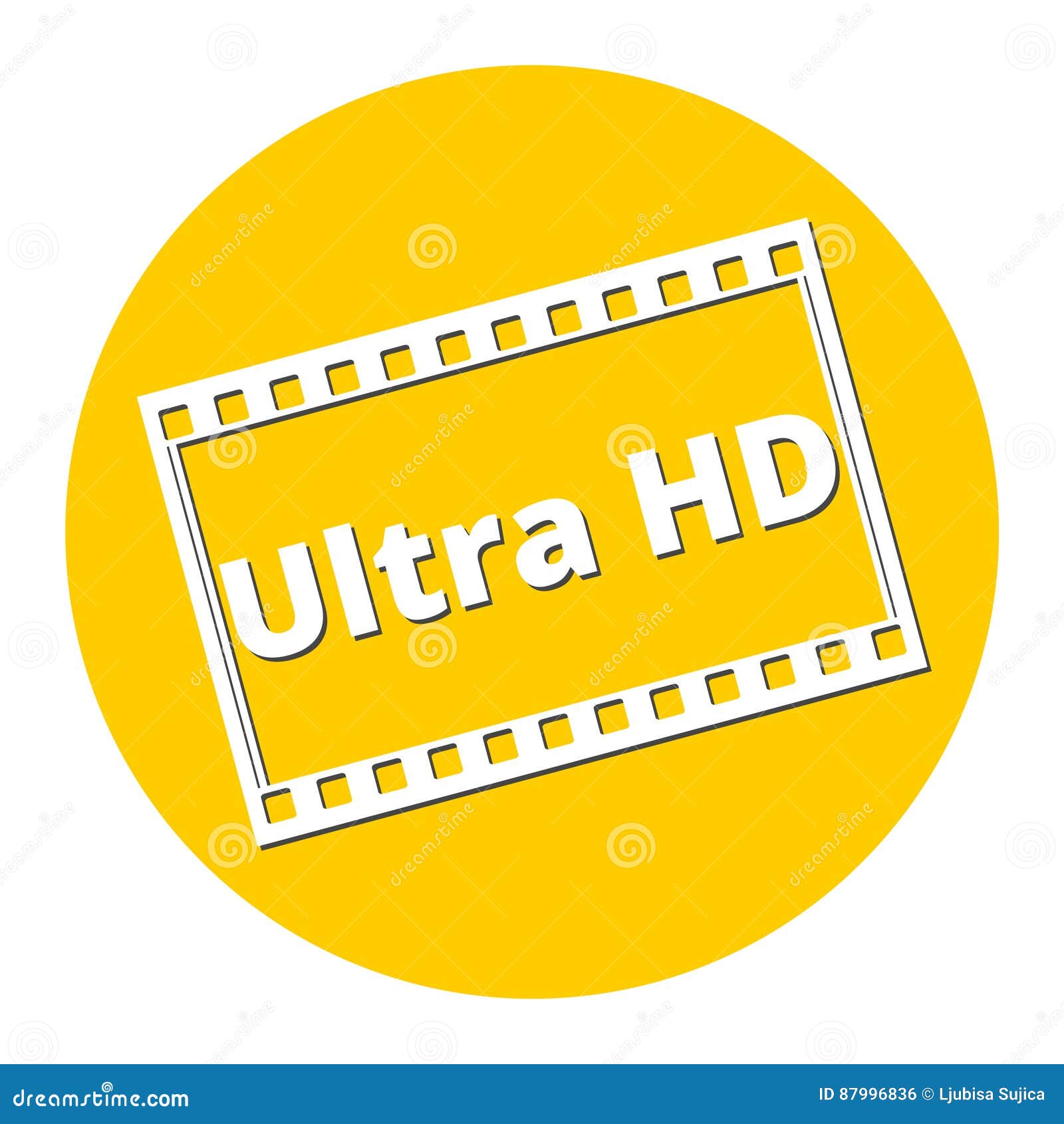Ultra HD icon stock vector. Illustration of hdmi, pixel - 87996836