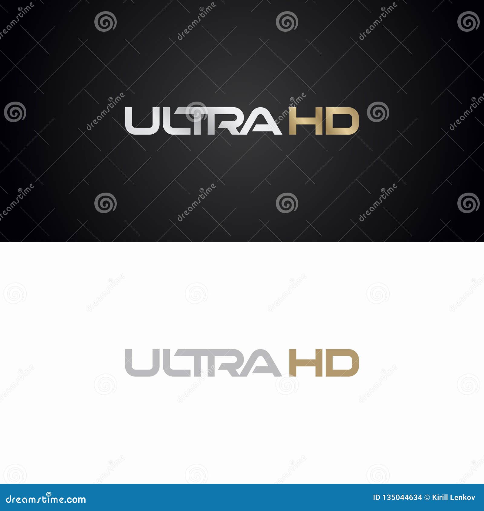 Ultra HD Logo. High Definition Sign Logotype Stock Vector ...