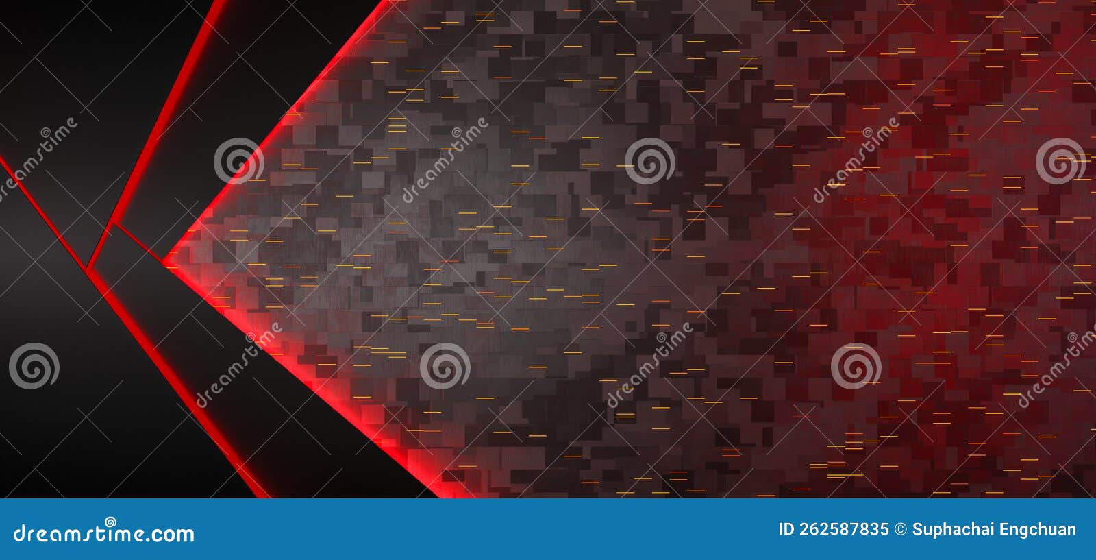 Ultra Hd Sci-fi Triangle Red Neon Light on Black Background Abstract 3d ...