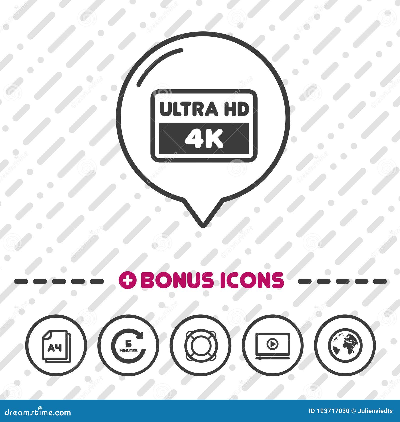 Ultra HD Screen Icon. 4k Symbol Stock Illustration - Illustration of ...
