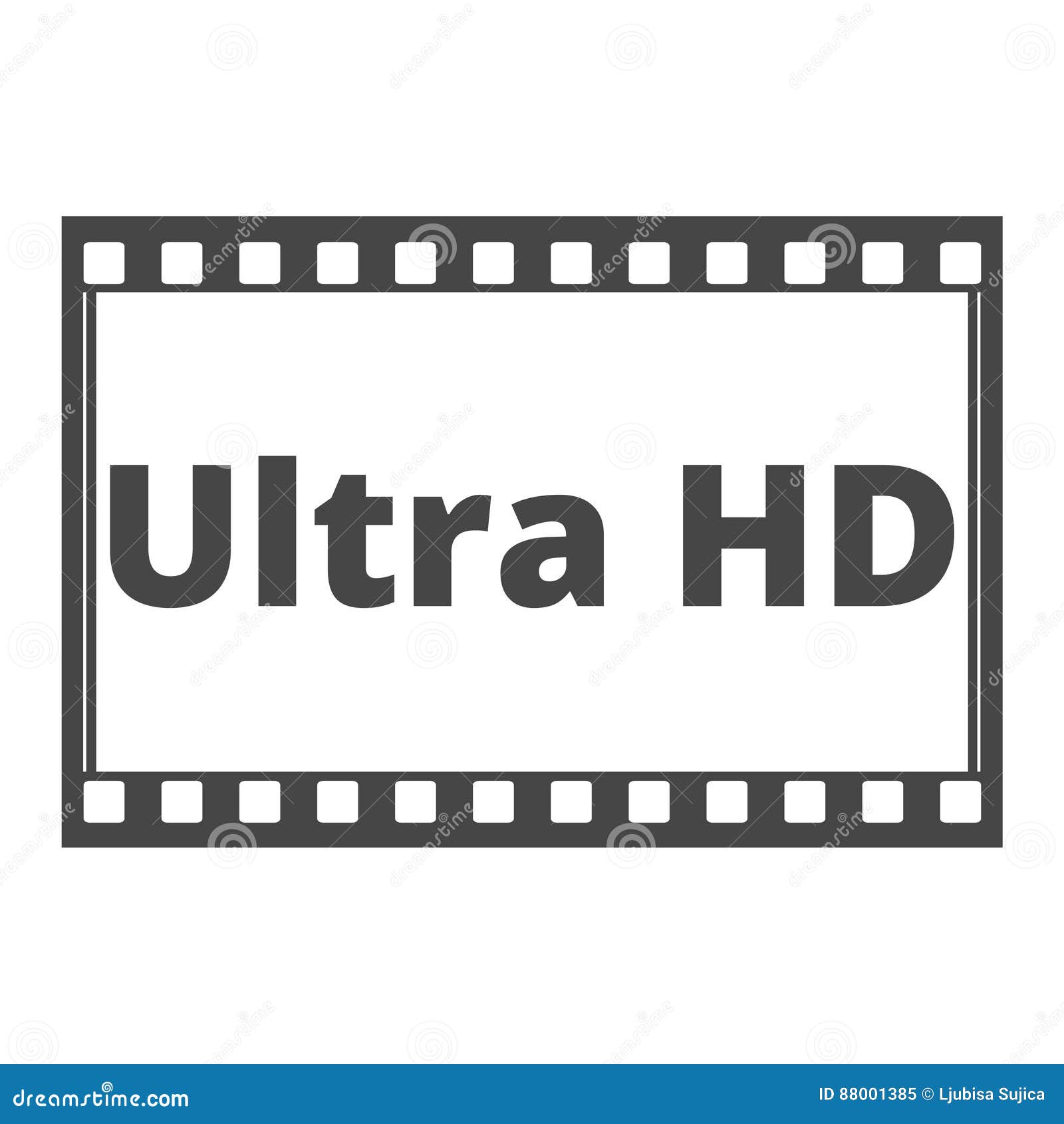 Ultra HD-symbol stock illustrationer. Illustration av framtid - 88001385