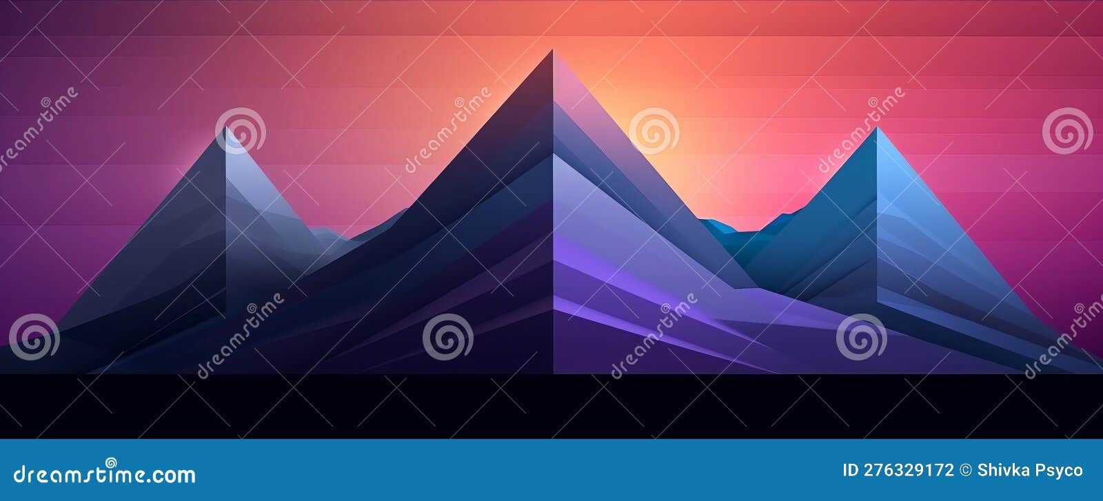 Ultra Minimalist Terragen Gradient Vector Painting Generative AI Stock ...
