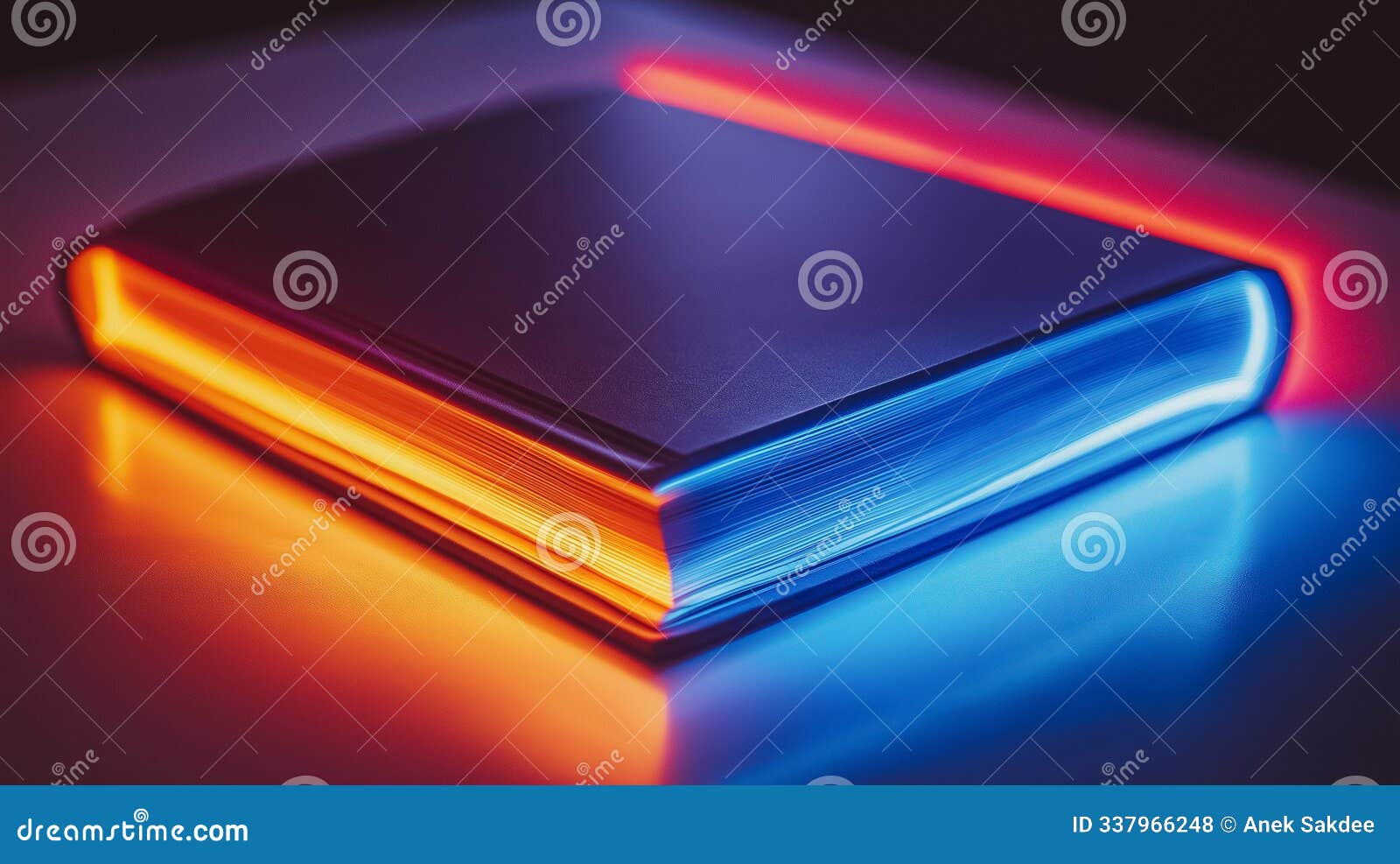 Ultra-modern Book with an Embedded LED Display on the Cover, Isolated ...