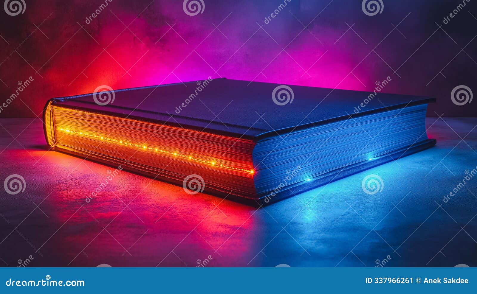 Ultra-modern Book with an Embedded LED Display on the Cover, Isolated ...