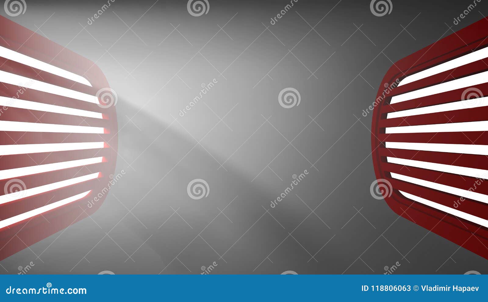 Ultra Modern Conceptual Empty Interior with Light Rays from the Windows ...