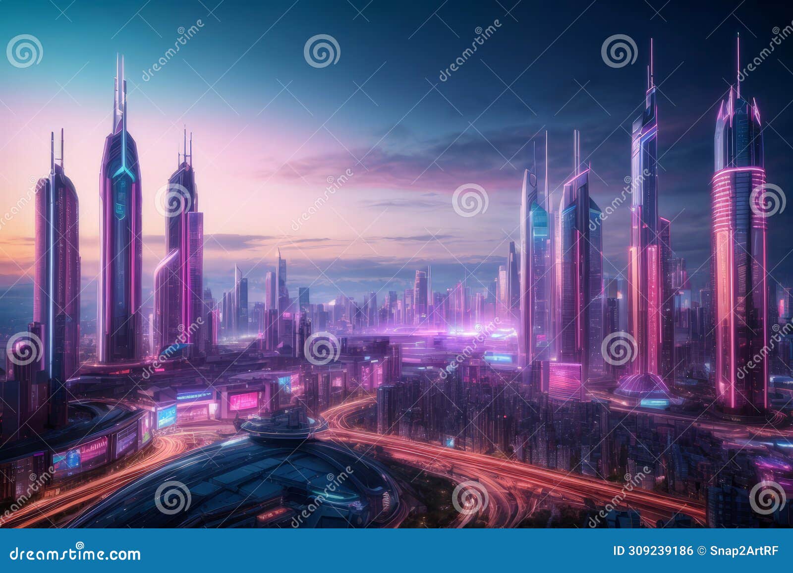Ultra-Modern Futuristic Cityscape, Created with Generative AI ...