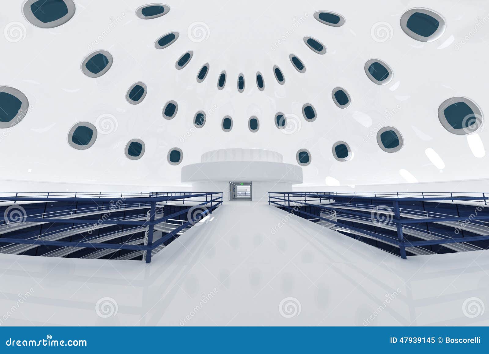 Ultra Modern Futuristic Data Center Illustration Stock Illustration ...