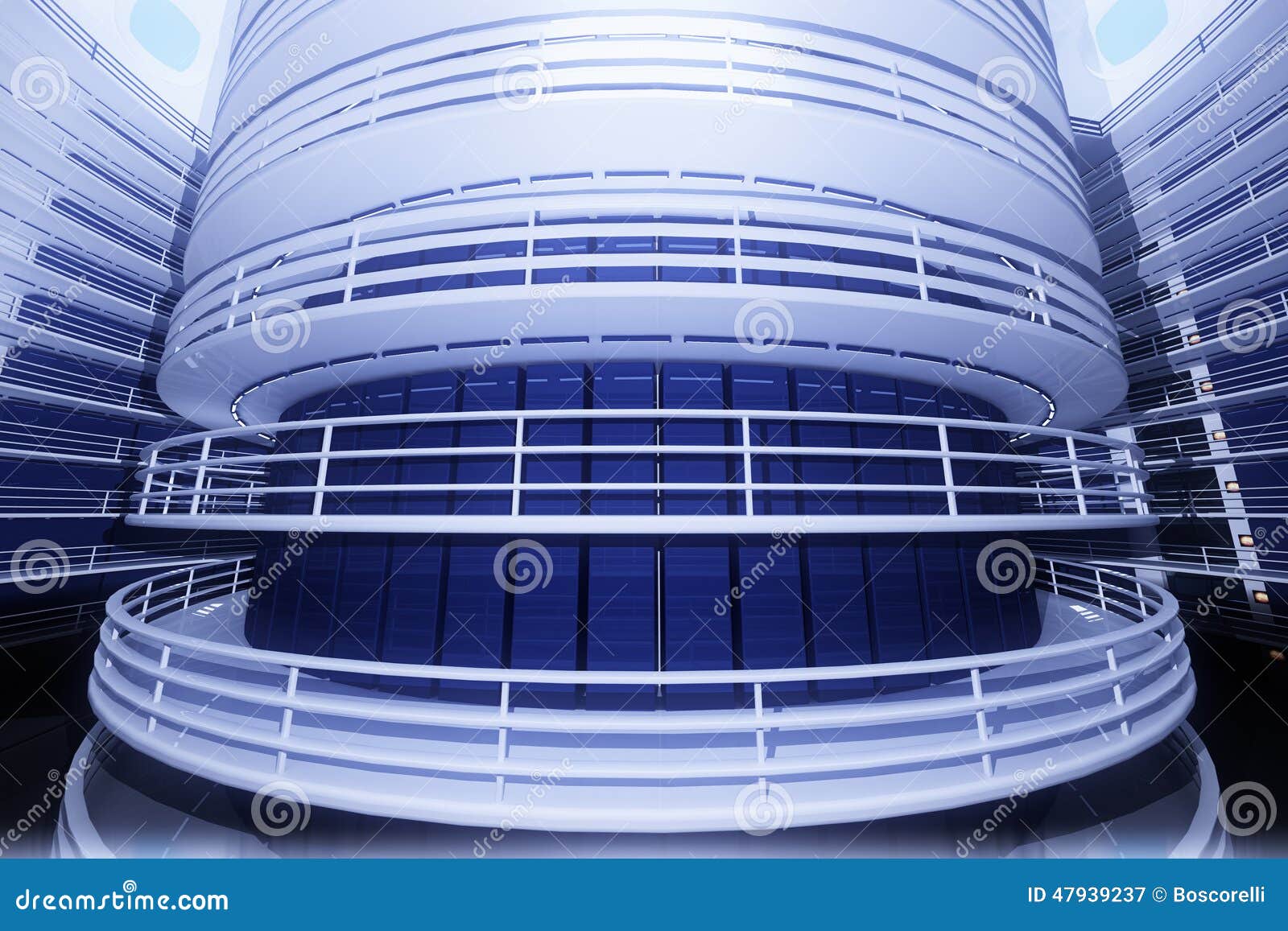Ultra Modern Futuristic Data Center Illustration Stock Illustration ...
