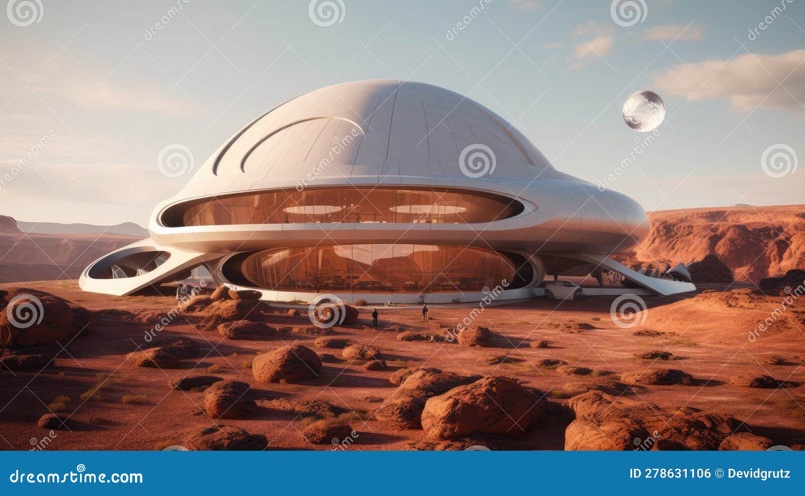 Ultra Modern Futuristic Design of Building. Generative AI Stock ...