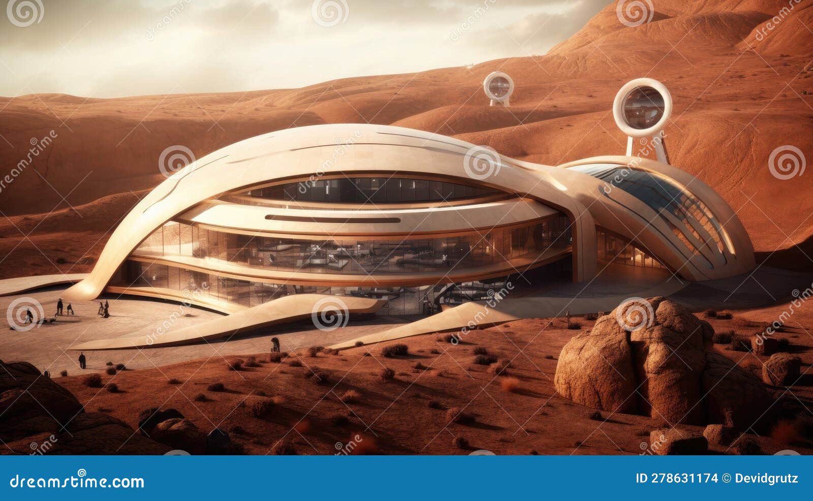 Ultra Modern Futuristic Design of Building. Generative AI Stock ...