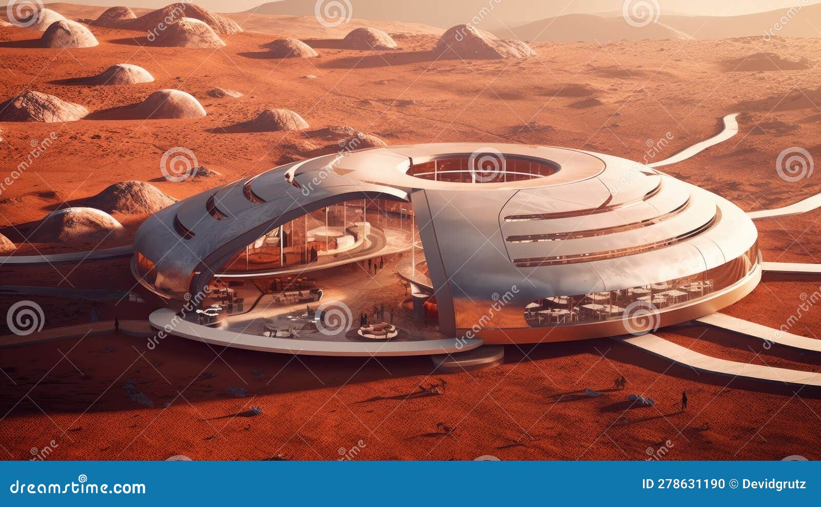 Ultra Modern Futuristic Design of Building. Generative AI Stock ...