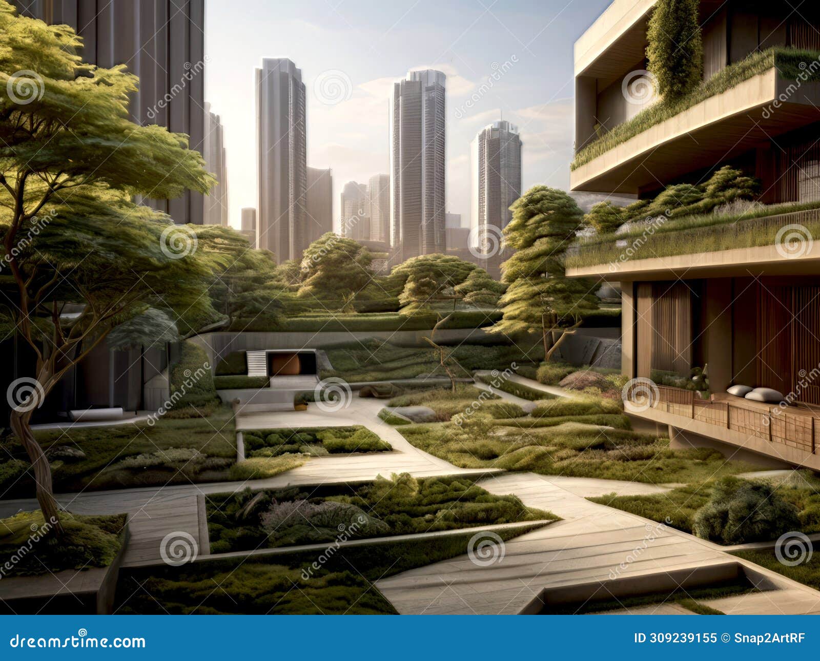 Ultra-Modern Futuristic Ecotopian Cityscape, Created with Generative AI ...