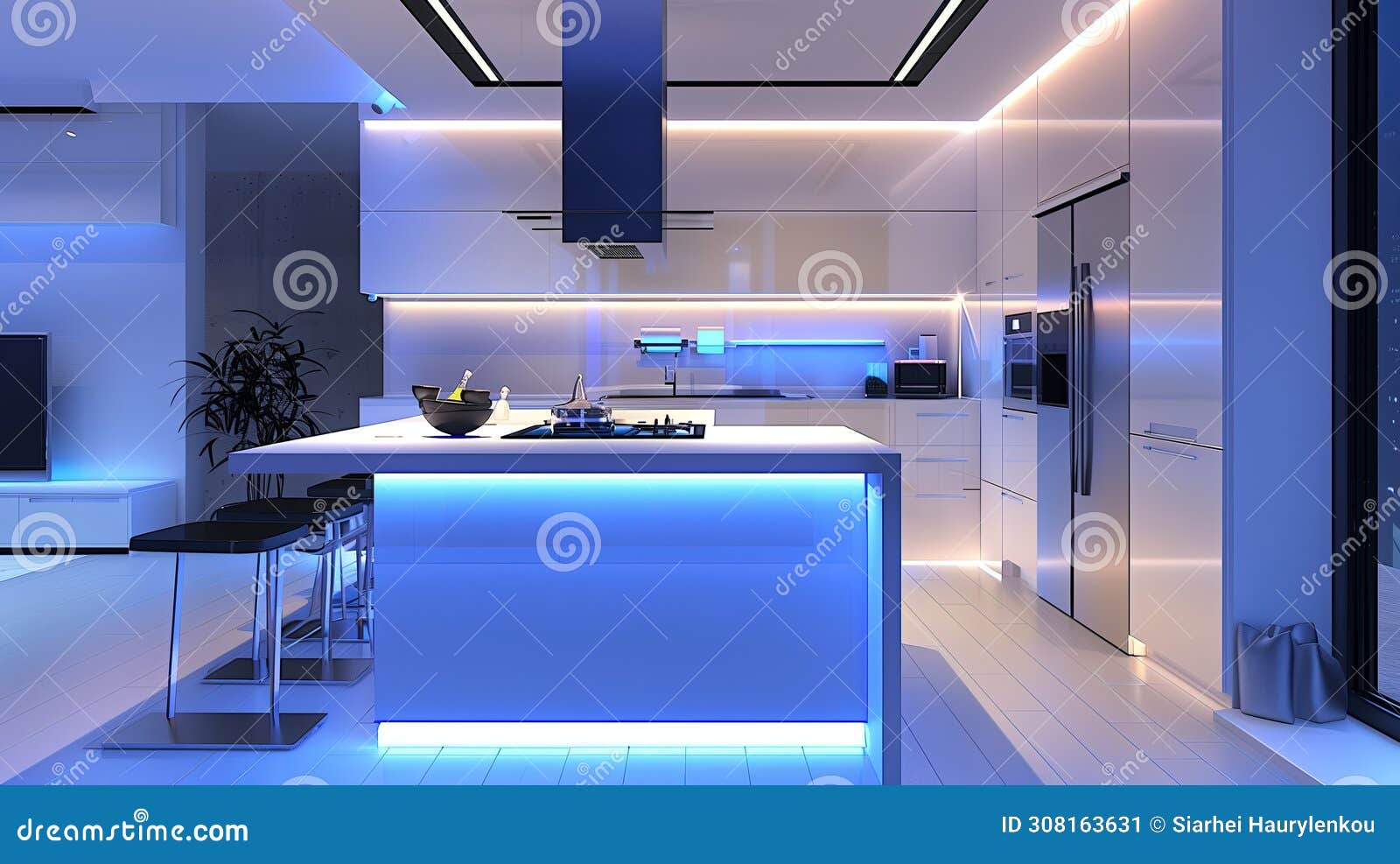 Ultra-modern Kitchen in the Interior. High Resolution. Stock ...