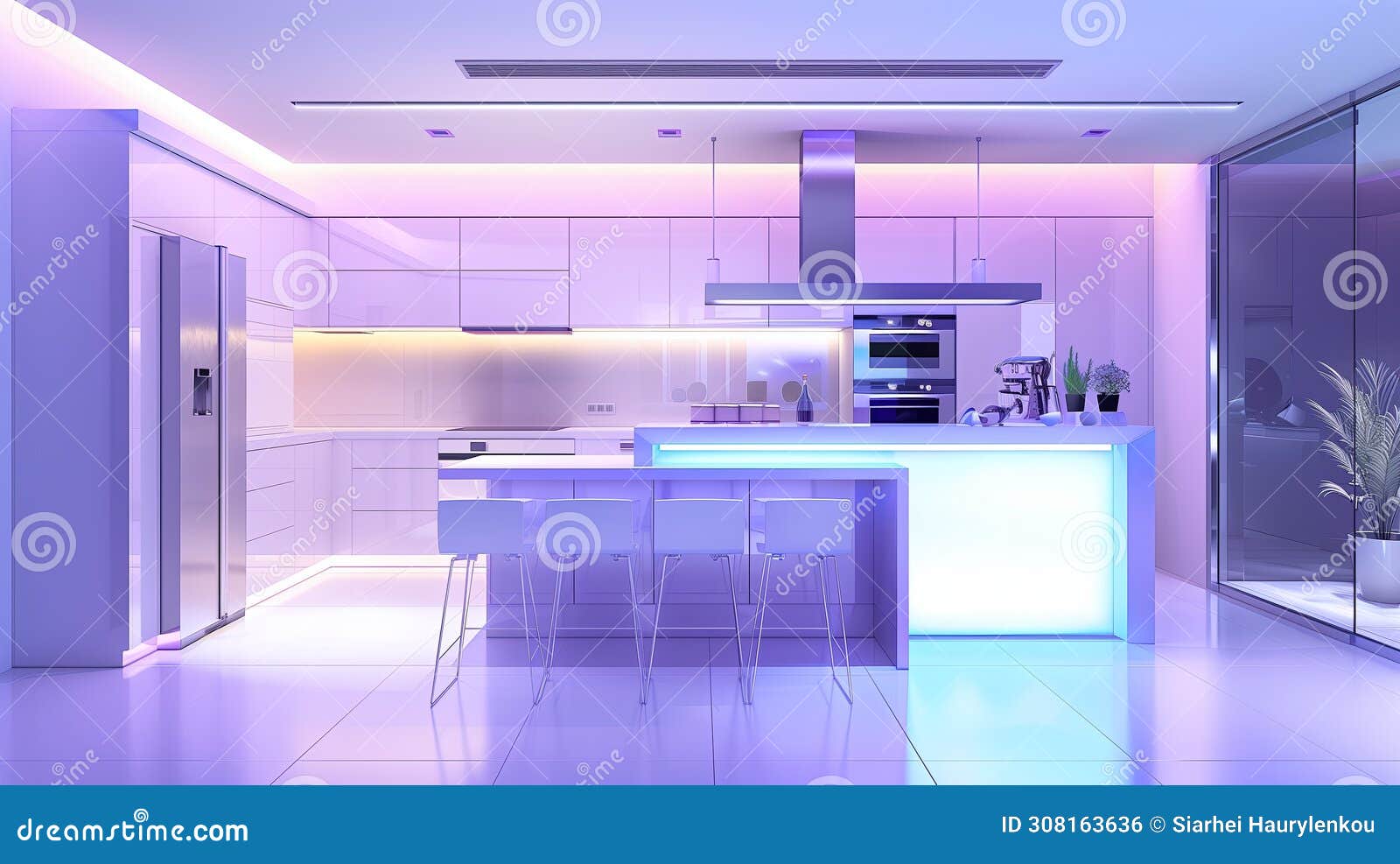 Ultra-modern Kitchen in the Interior. High Resolution. Stock ...