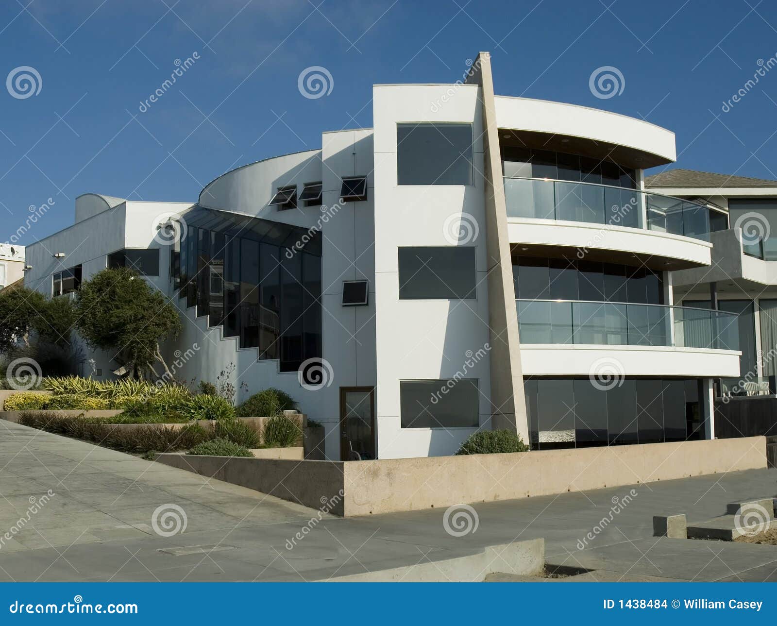 Ultra modern white home stock photo. Image of comfortable - 1438484