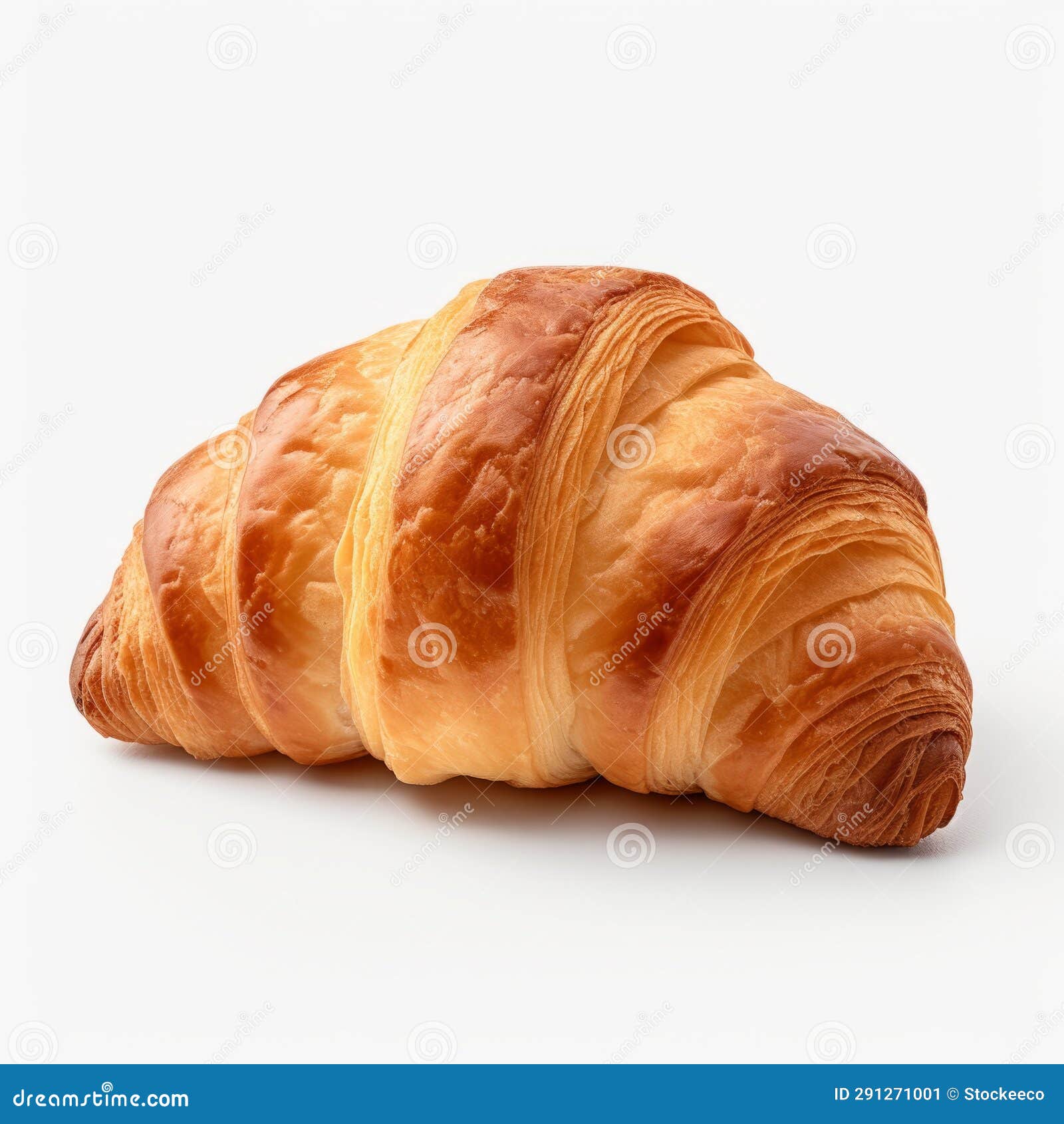 Ultra Realistic 4k Croissant on White Background Stock Illustration ...