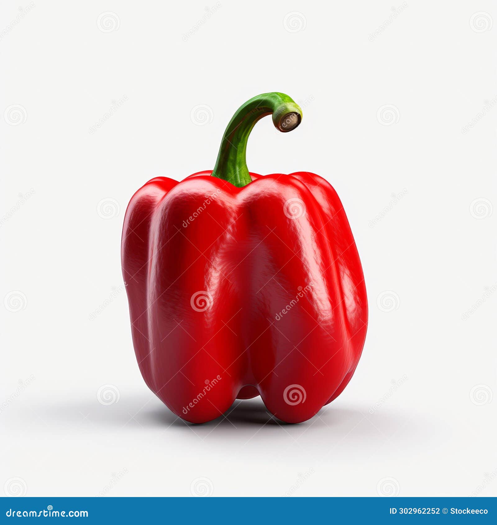 Ultra Realistic 4k Red Pepper Render on White Background - Hyper ...