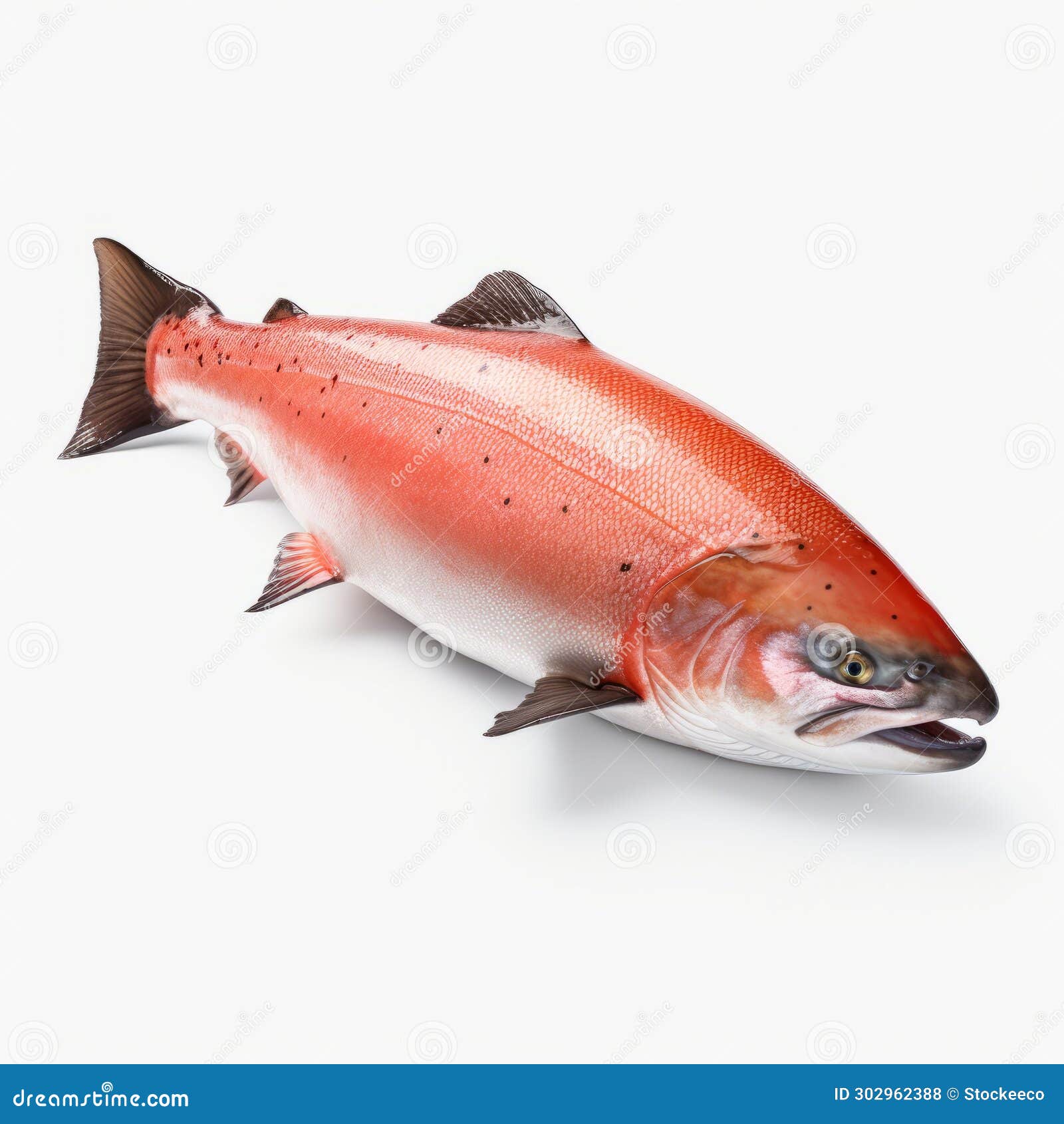 Ultra Realistic 4k Salmon on White Background - Large 3d Graphics ...