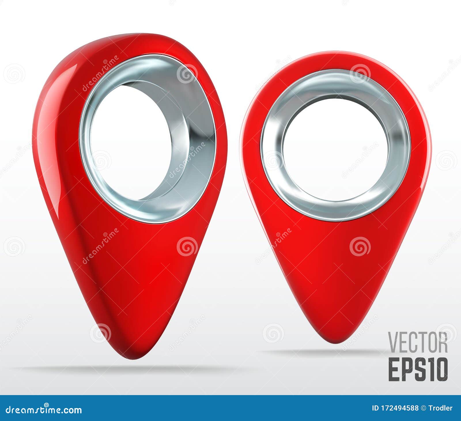 Ultra Realistic 3d Red Color Map Pin Pointer Icon. Vector Illustration ...