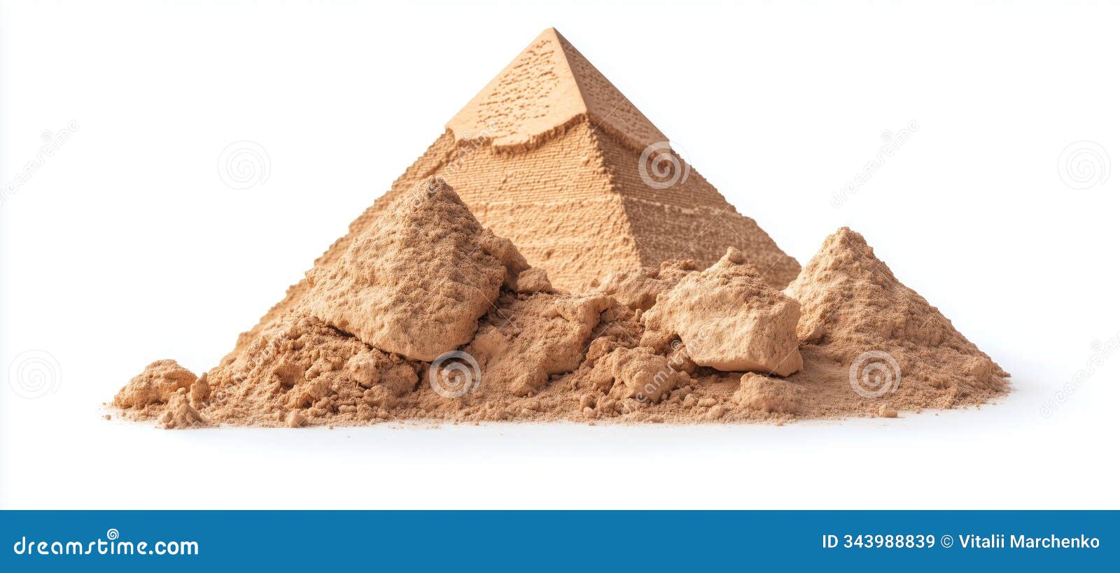 Ultra Realistic Great Pyramid with Surrounding Sand and Rubble Stock ...