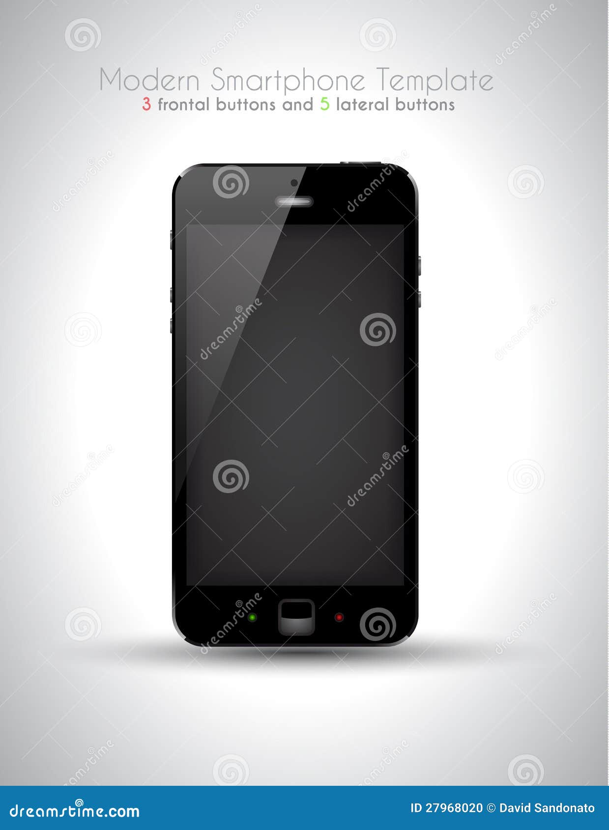 Ultra Realistic Modern Touch Smartphone Template Stock Illustration ...