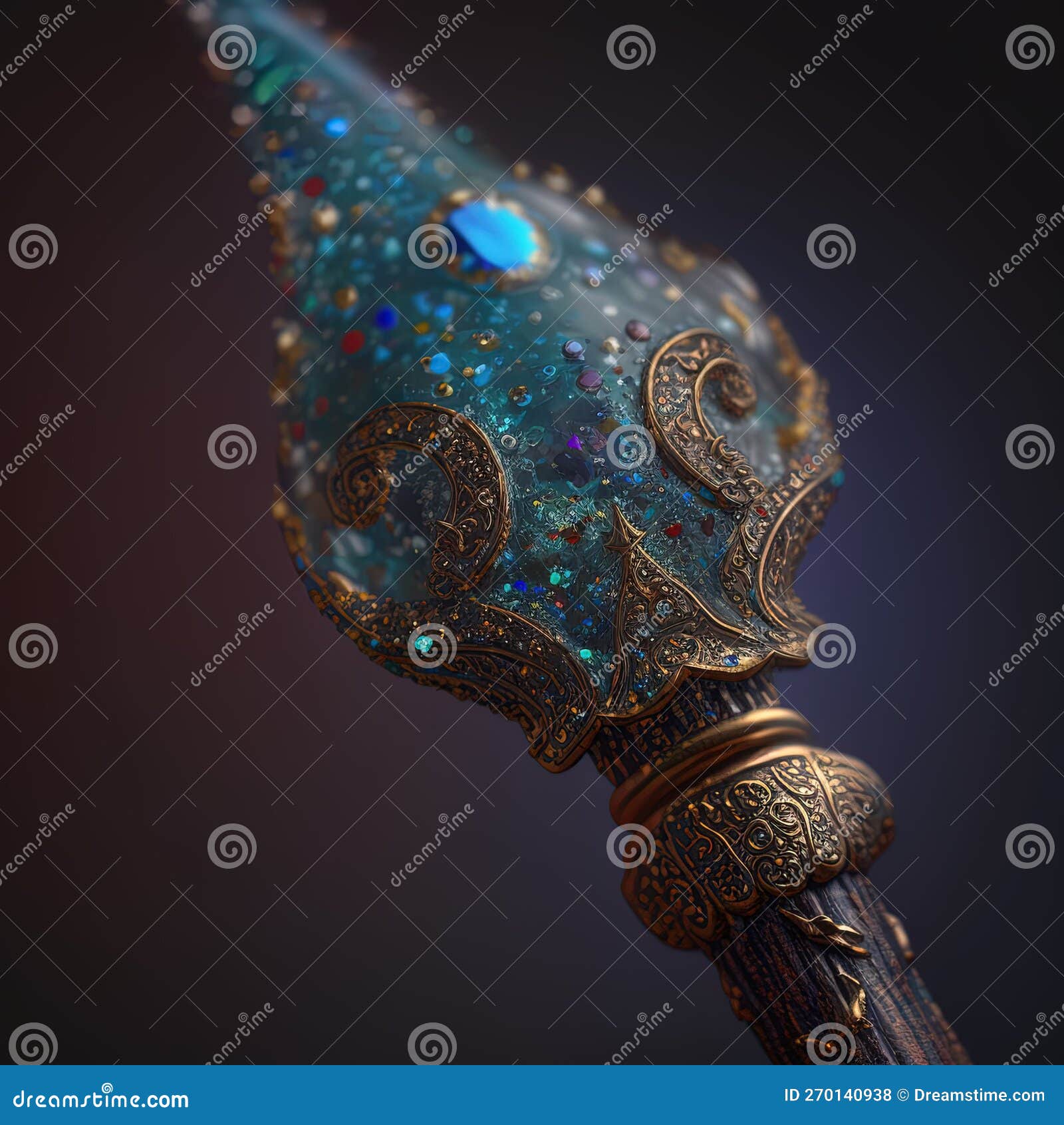 Ultra Realistic Mystical Wand Close Up Stock Illustration ...
