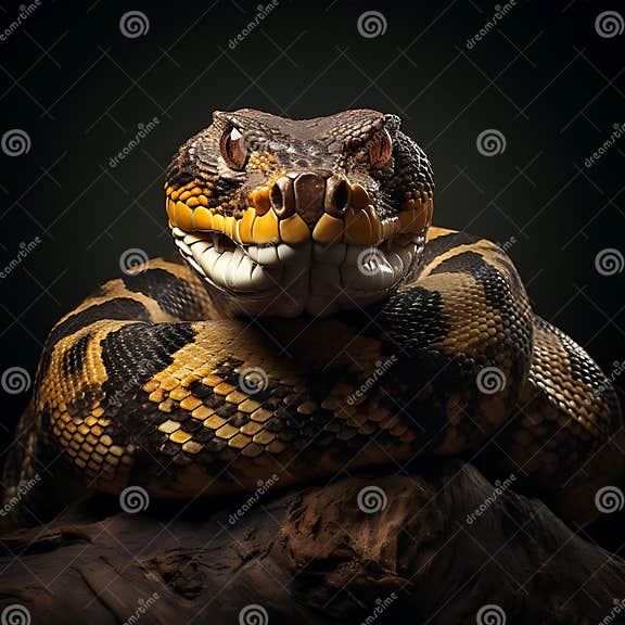 "Ultra-Realistic Python on Isolated Background with Detailed Scales ...